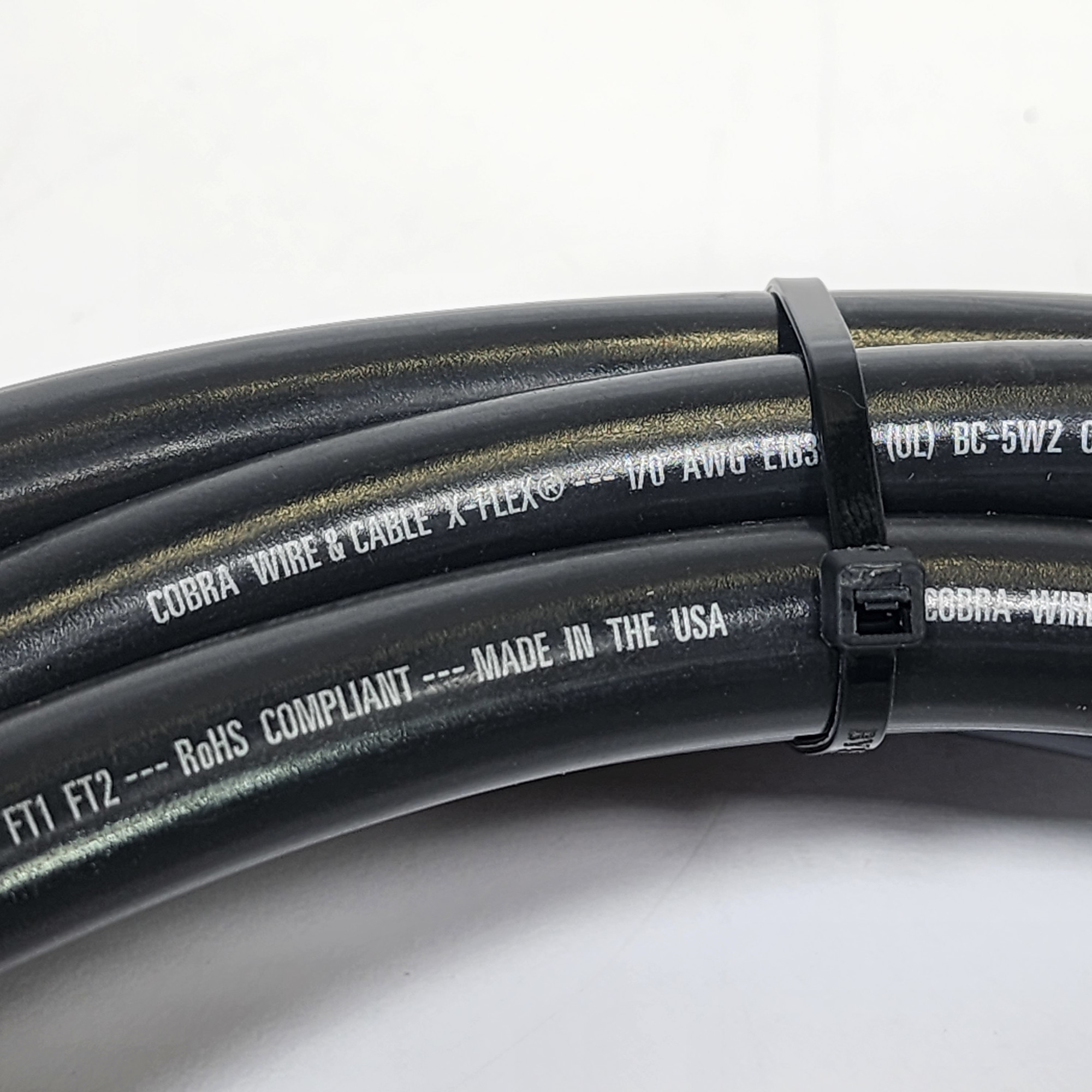 Cobra Wire & Cable X-Flex 1/0 AWG BC5W2 Boat Cable - Black - 15 ft ...