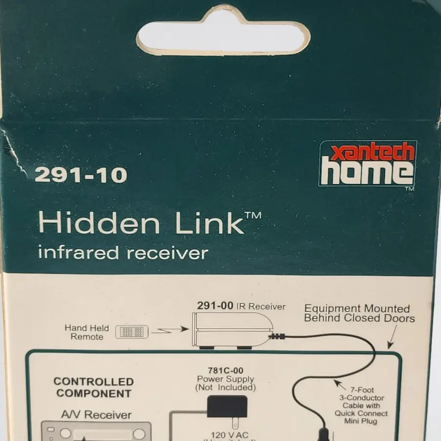 Xantech Home 291-10 Hidden Link Infrared Shelf Top IR Receiver - New ...