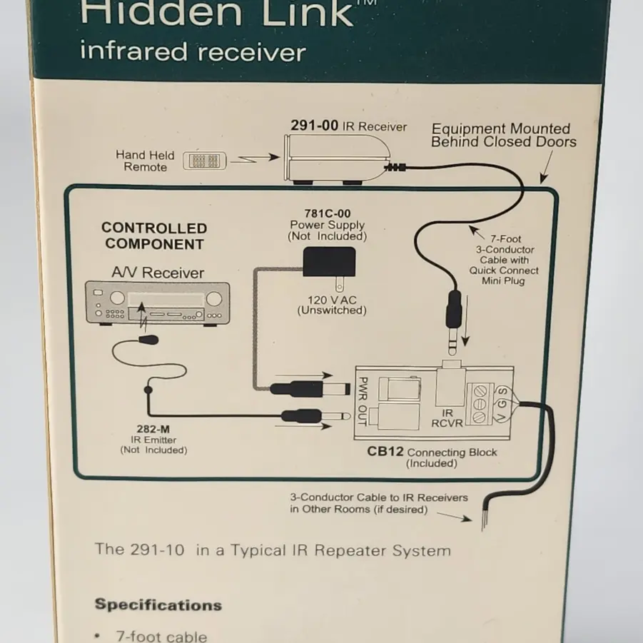Xantech Home 291-10 Hidden Link Infrared Shelf Top IR Receiver - New ...