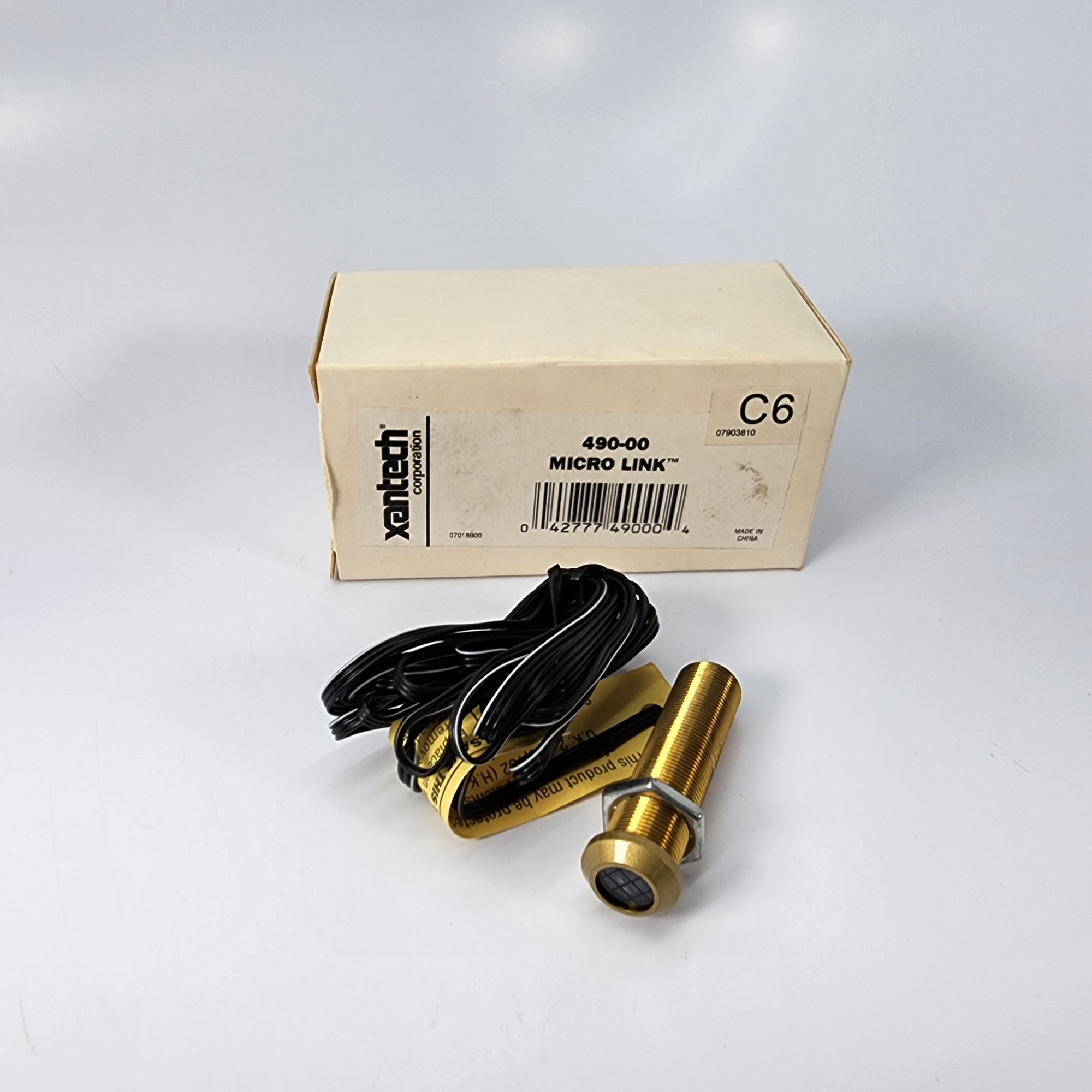 Xantech 490-00 Micro Link IR Receiver Brass Bezel - New Old Stock - Max Marine Electronics