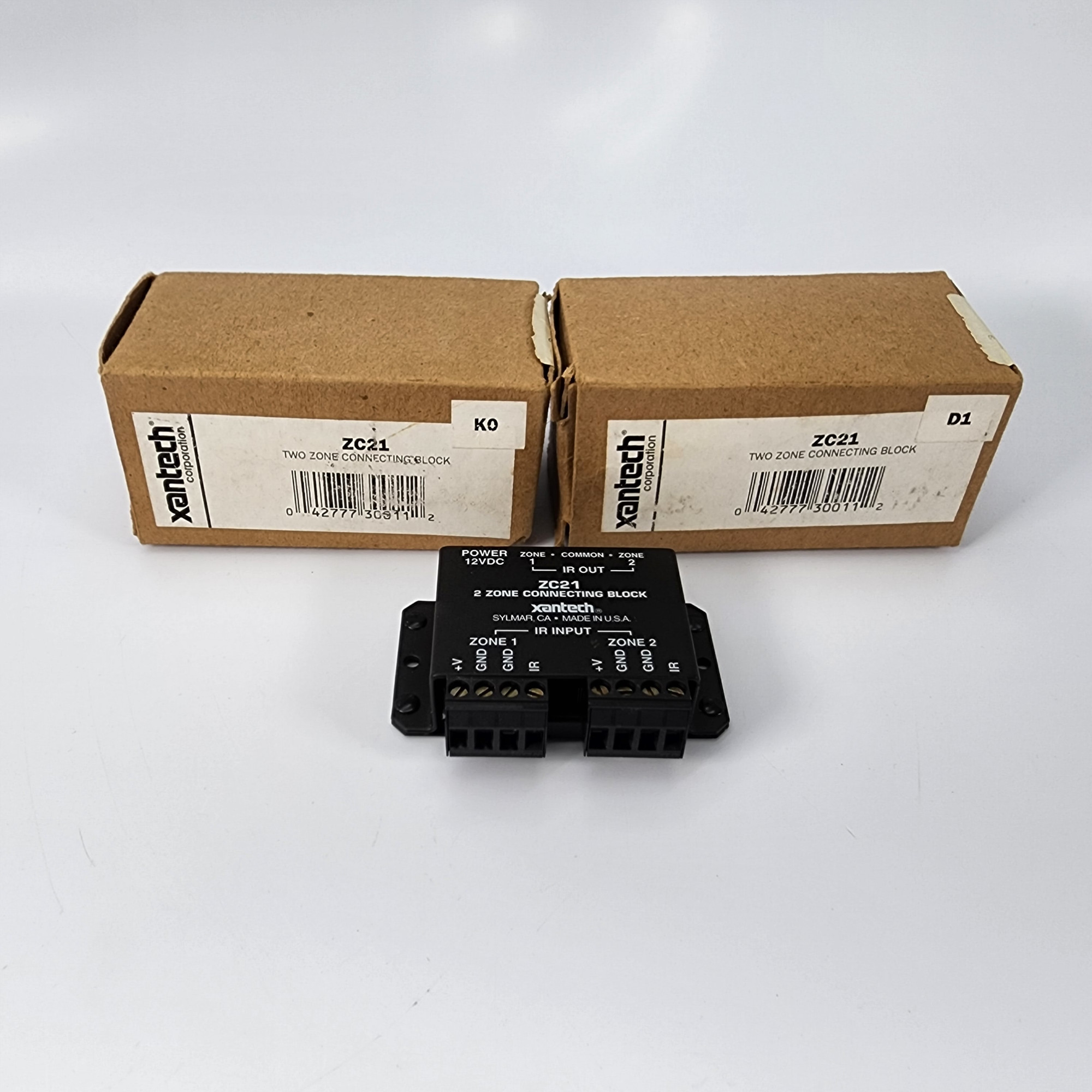 (Lot of 2) Xantech ZC21 Infrared Two Zone Connecting Block - New Old ...