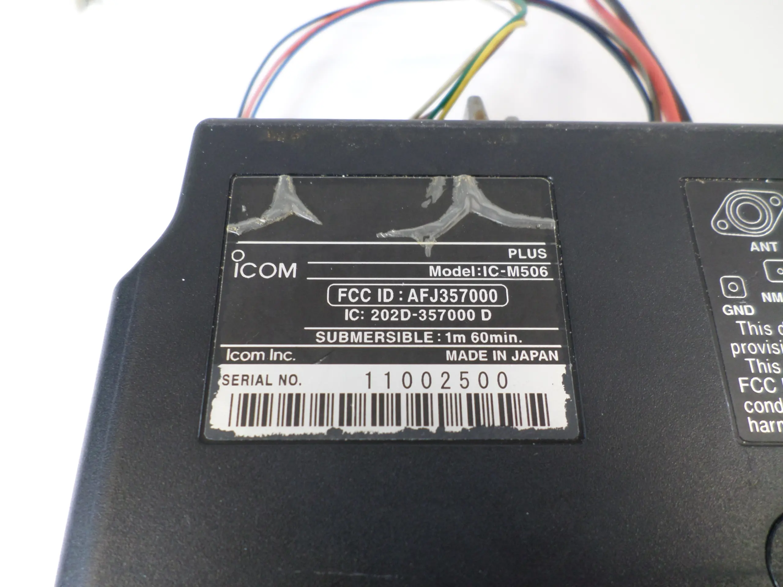 Icom IC-M506 VHF with HM-205B Mic - Fully Tested - MMSI not set! - Max ...