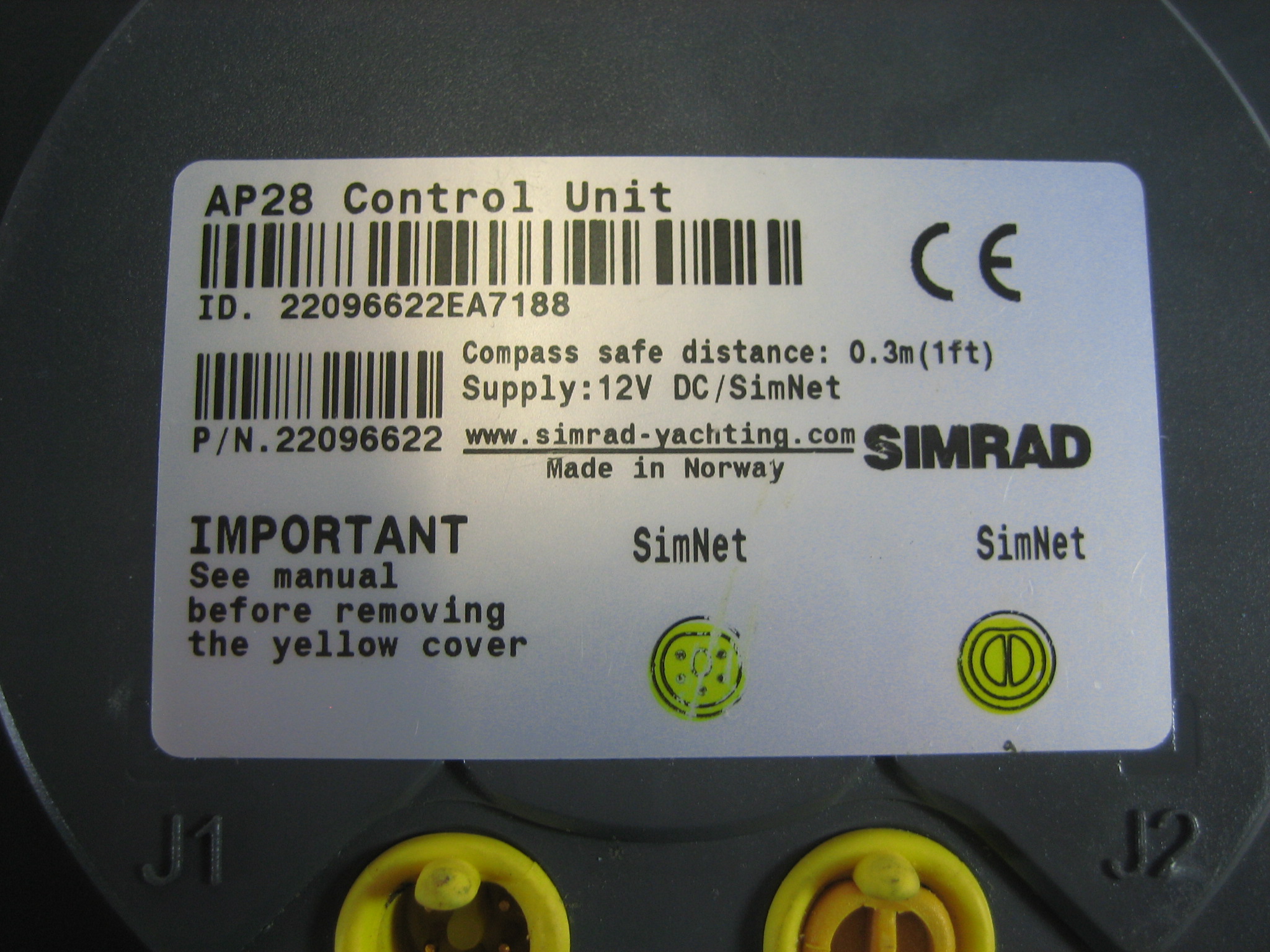Simrad/Ap28 Autopilot Control Head-22096622 - Max Marine Electronics