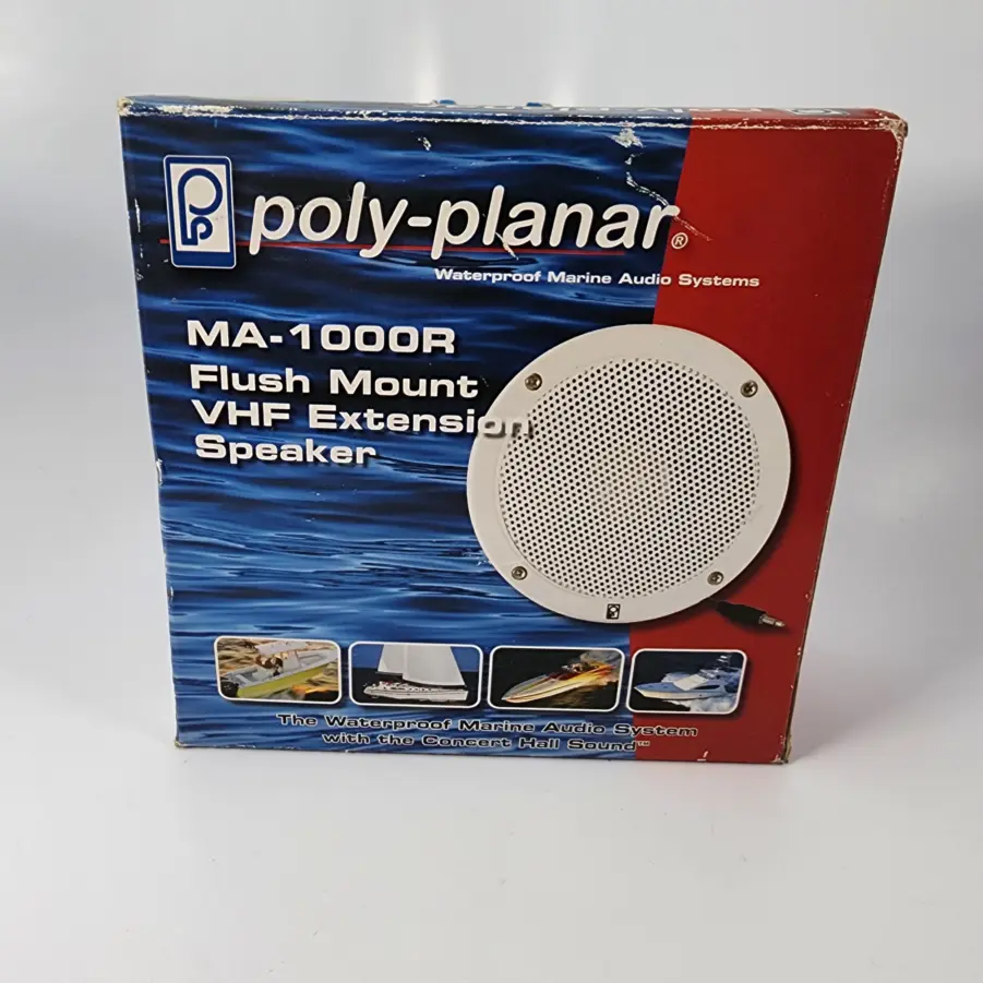 Poly-Planar VHF Extension Speaker Flush Mount - White - MA-1000R - New in Box - Max Marine ...