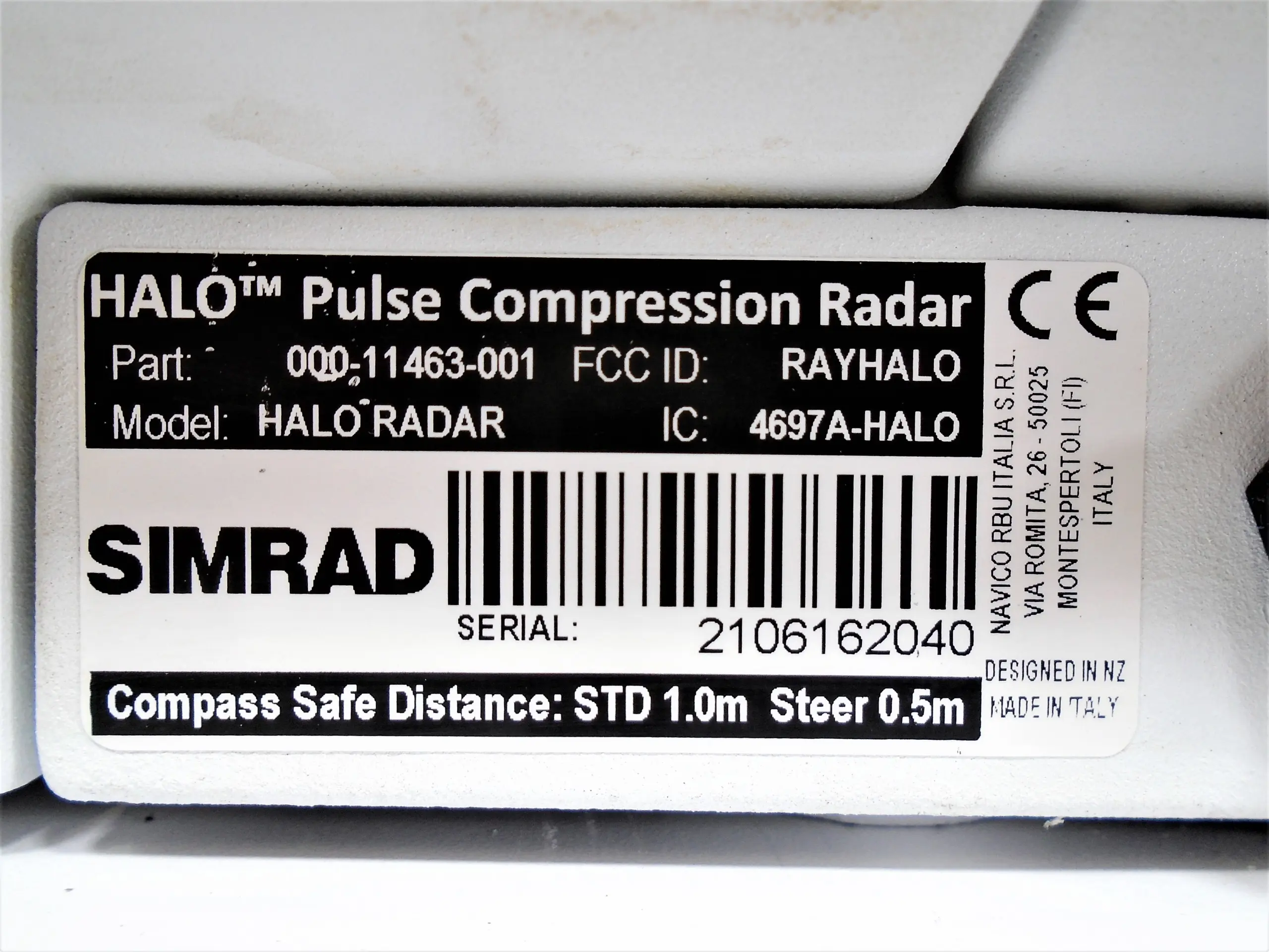 SIMRAD HALO 6 Pulse Compression Radar 6′ Open Array W/RI-12 BENCH ...