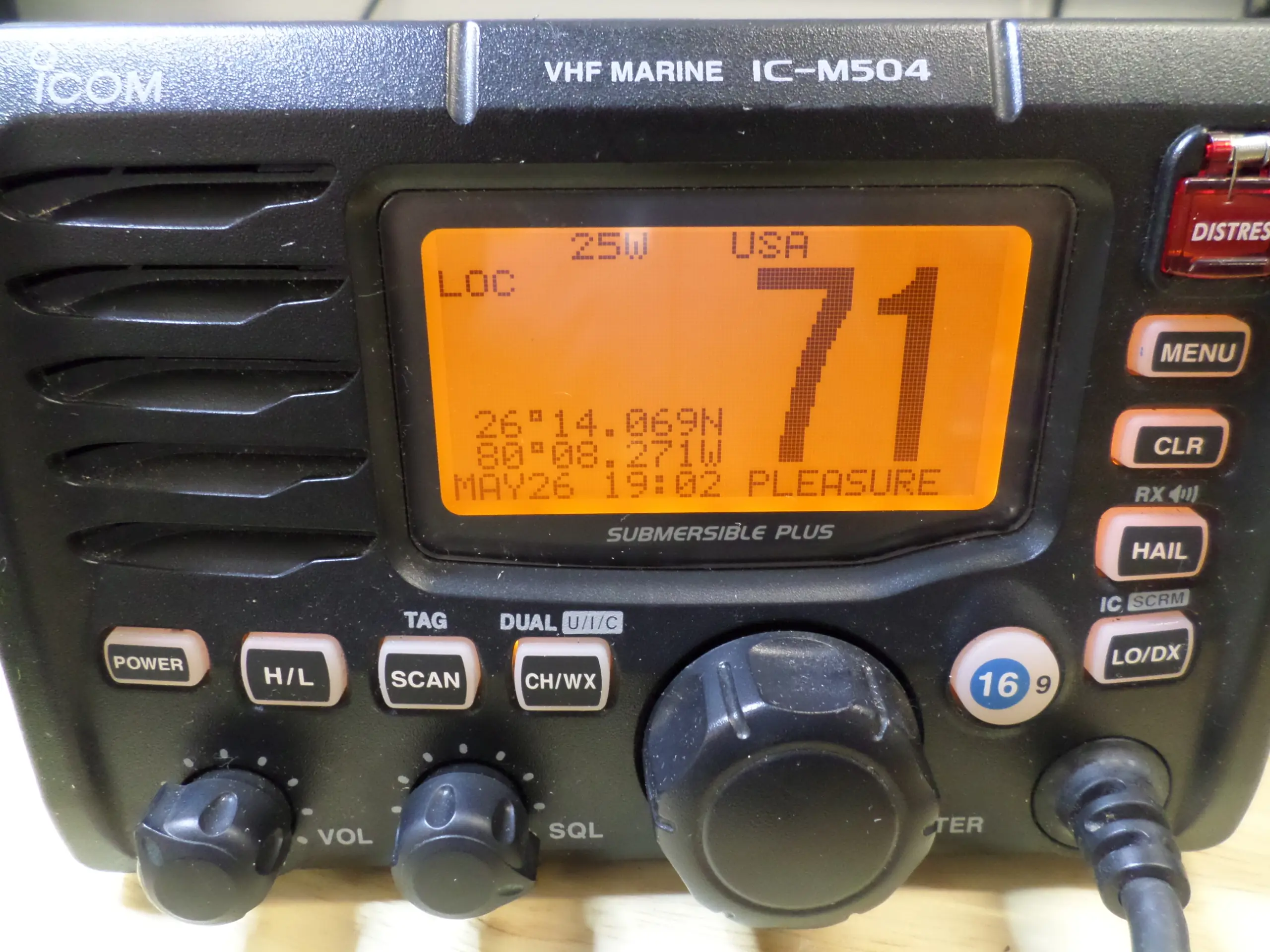 Icom IC-M504 VHF w/ HM-126RB Mic - Excellent Condition - MMSI not Set ...