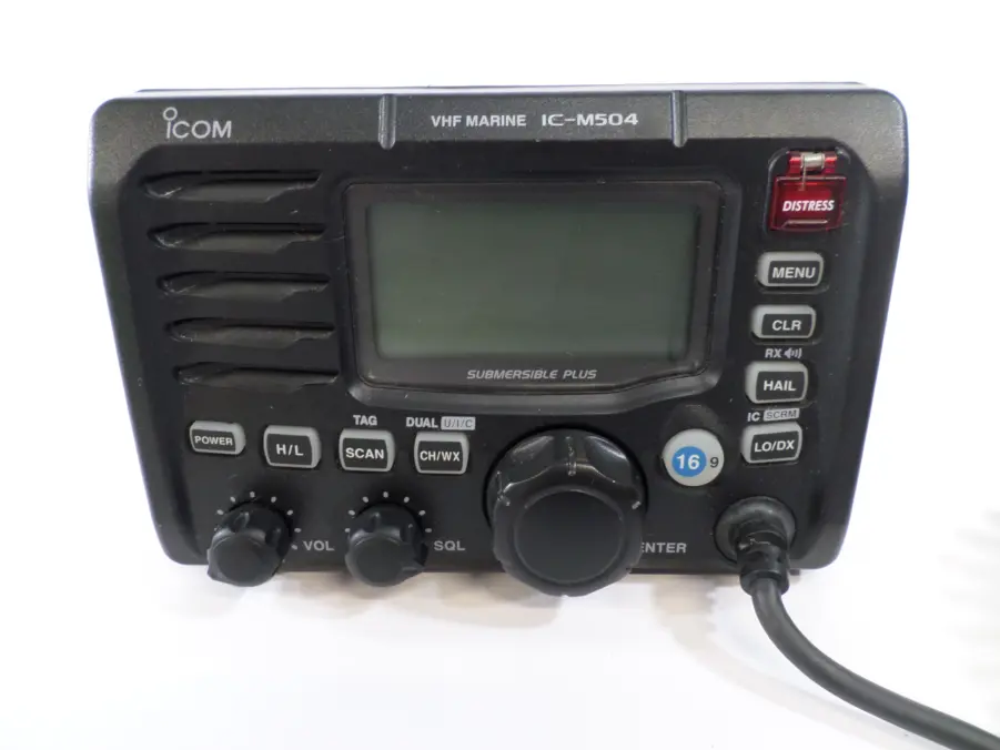 Icom IC-M504 VHF w/ HM-126RB Mic - Excellent Condition - MMSI not Set ...