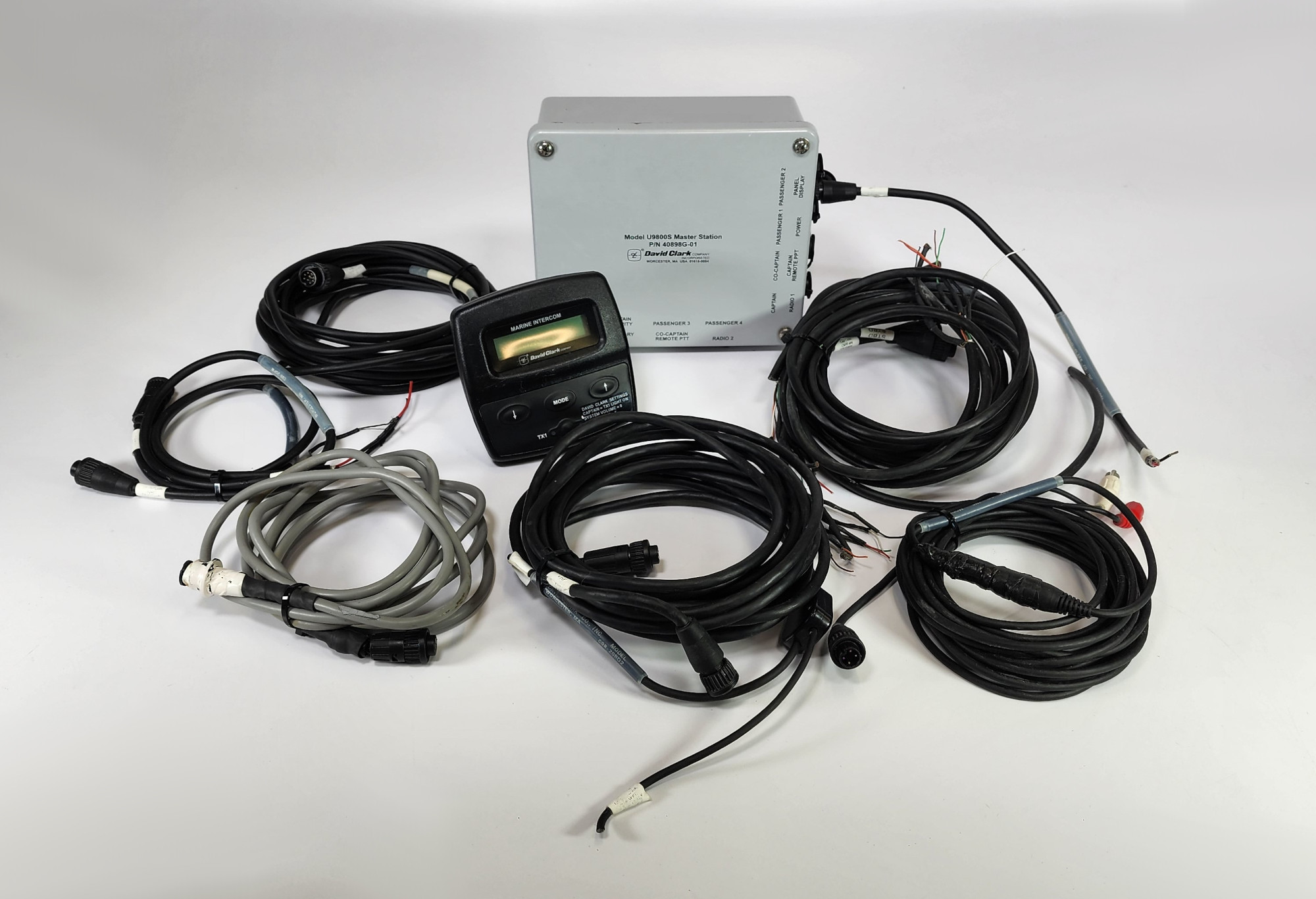 David Clark U9800S/40898G-01 Intercom Station with Display & Assorted ...