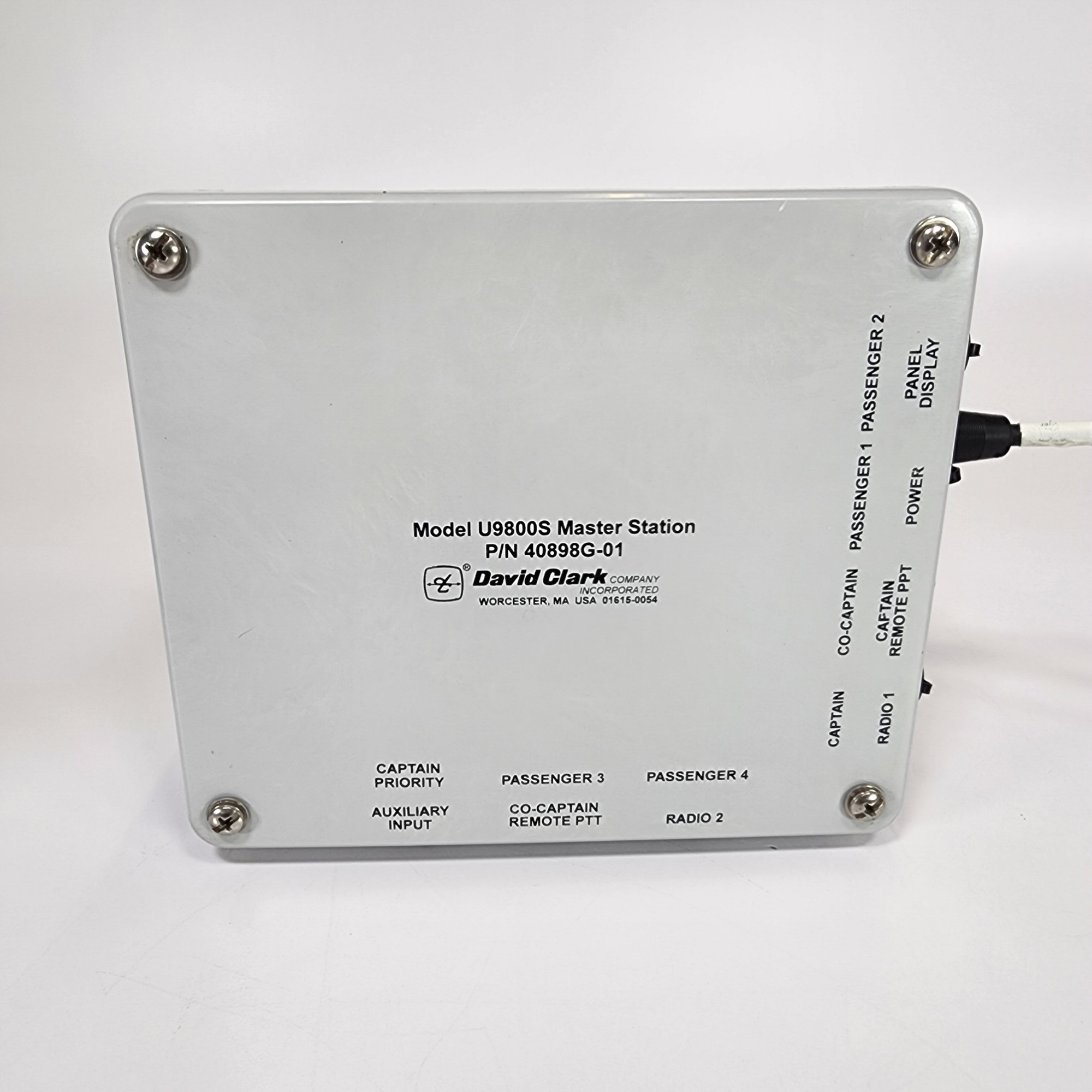 David Clark U9800S/40898G-01 Intercom Station with Display & Assorted ...
