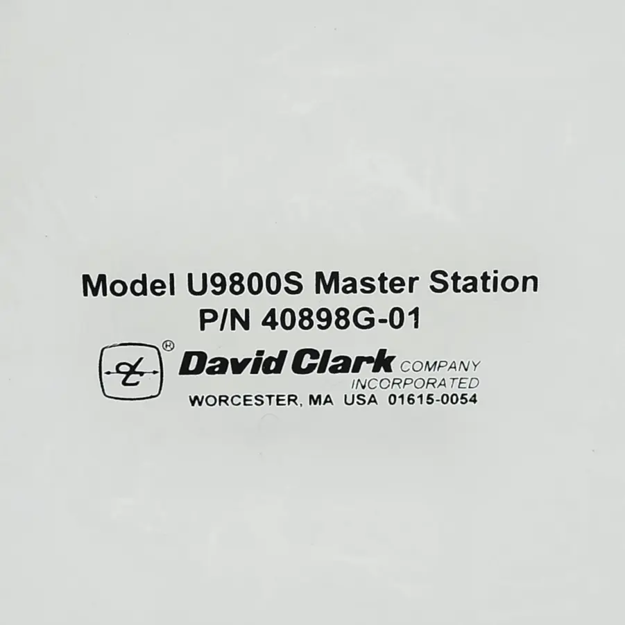 David Clark U9800S/40898G-01 Intercom Station with Display & Assorted ...