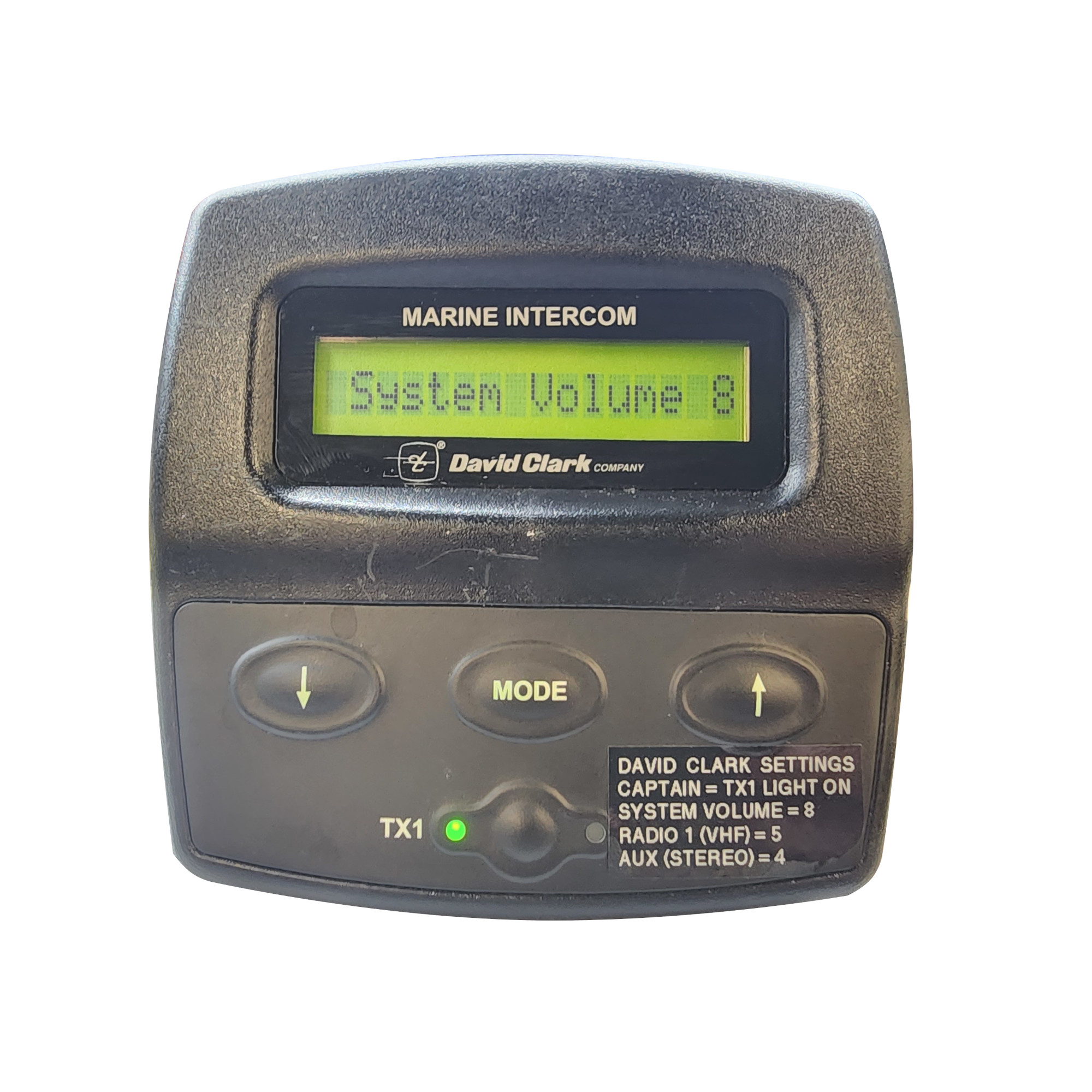 David Clark U9800S/40898G-01 Intercom Station with Display & Assorted ...