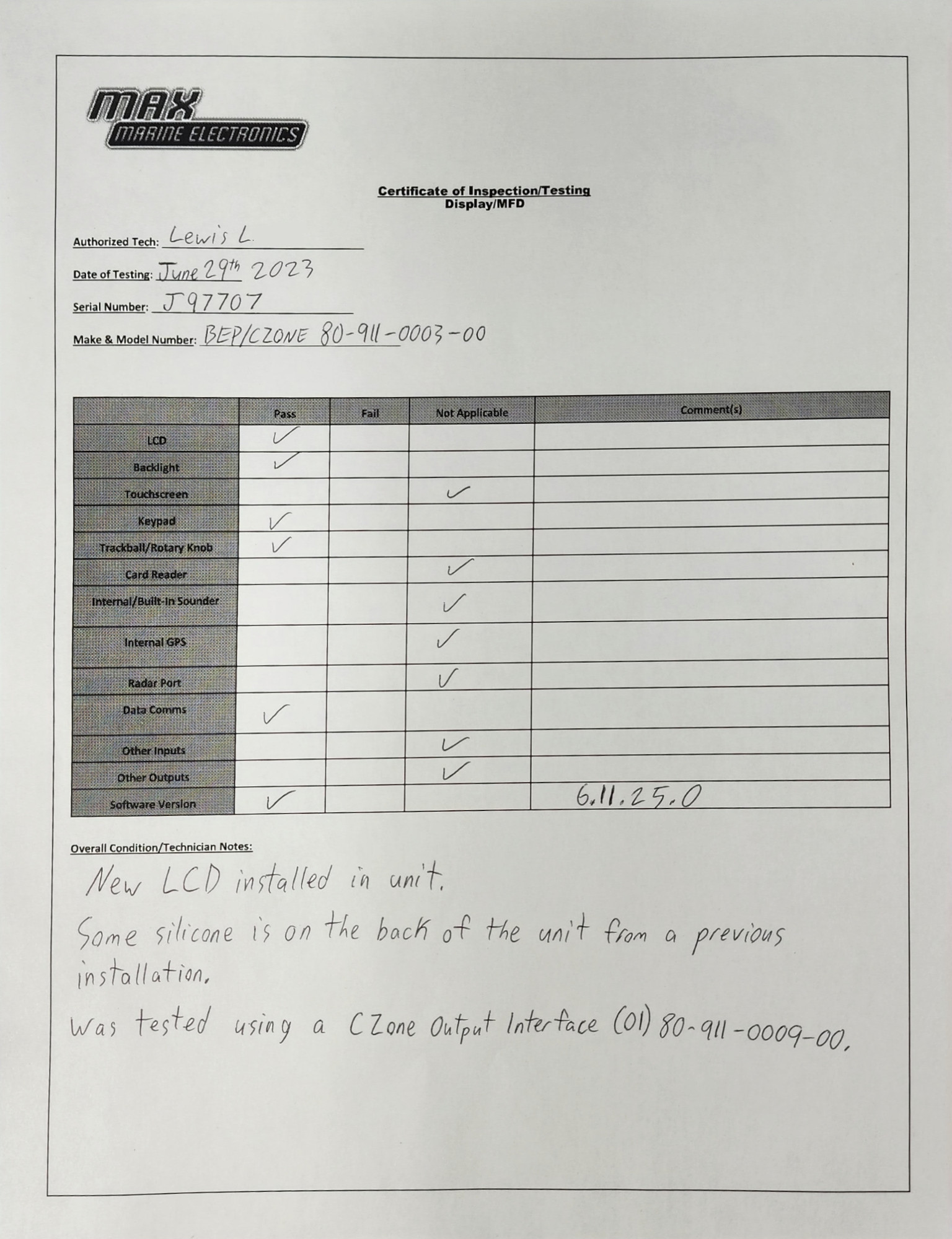 CZone Marine/BEP Marine 3.5" Display Interface - New LCD - Tested ...