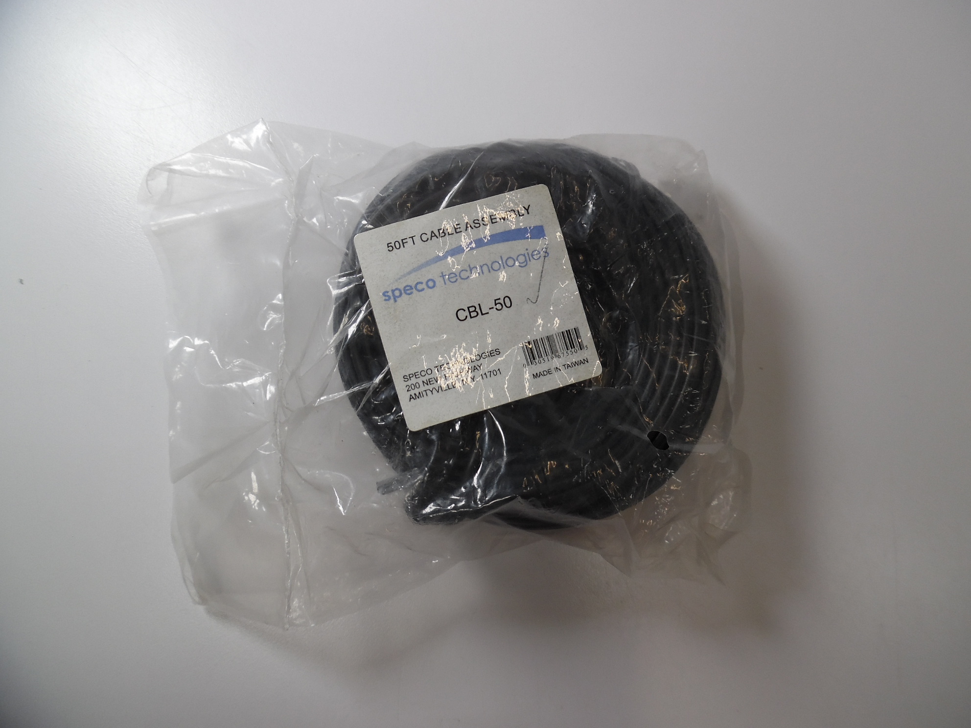 Speco Technologies CBL-50 Combined Power/BNC Video Siamese Cable for ...