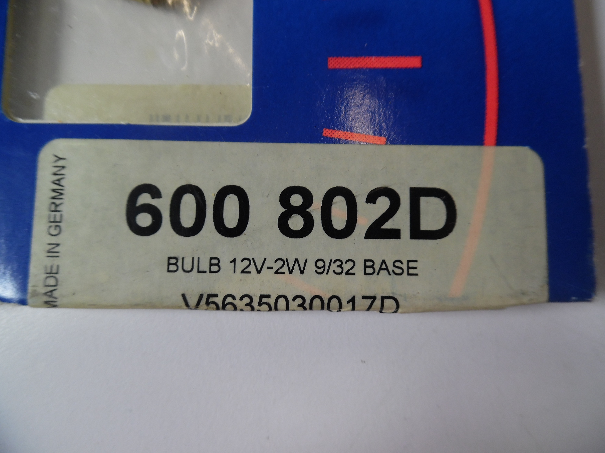 VDO OEM Genuine 600 802D Bulbs - Lot of 4 12v-2w 9/32 Base - *NEW IN ...