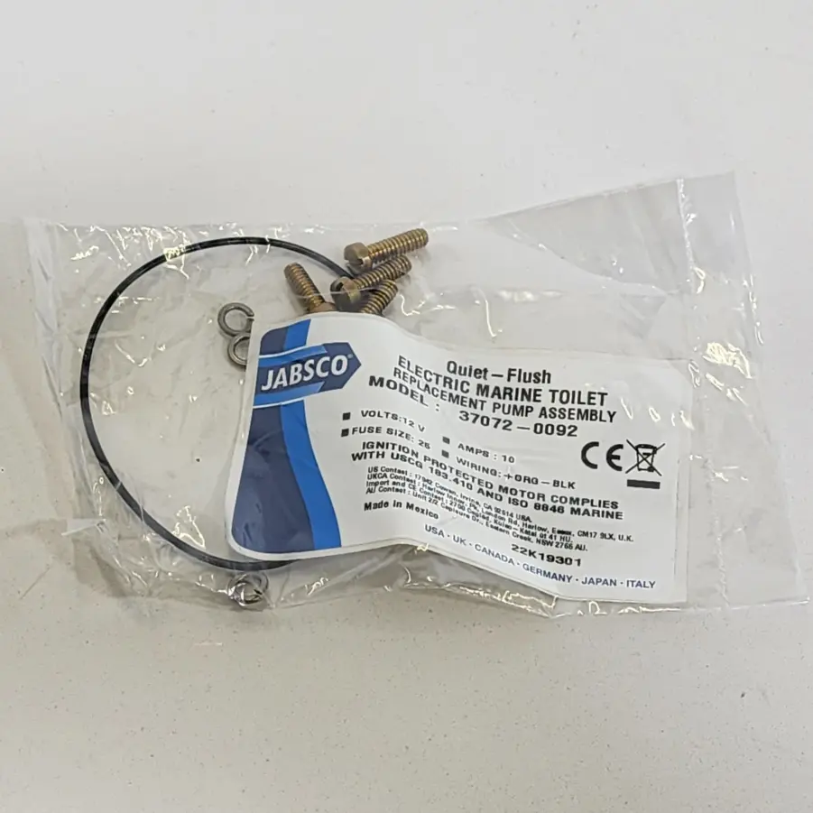 Jabsco 37072-0092 Quiet Flush Toilet 12VDC Waste Pump / Macerator Pump ...