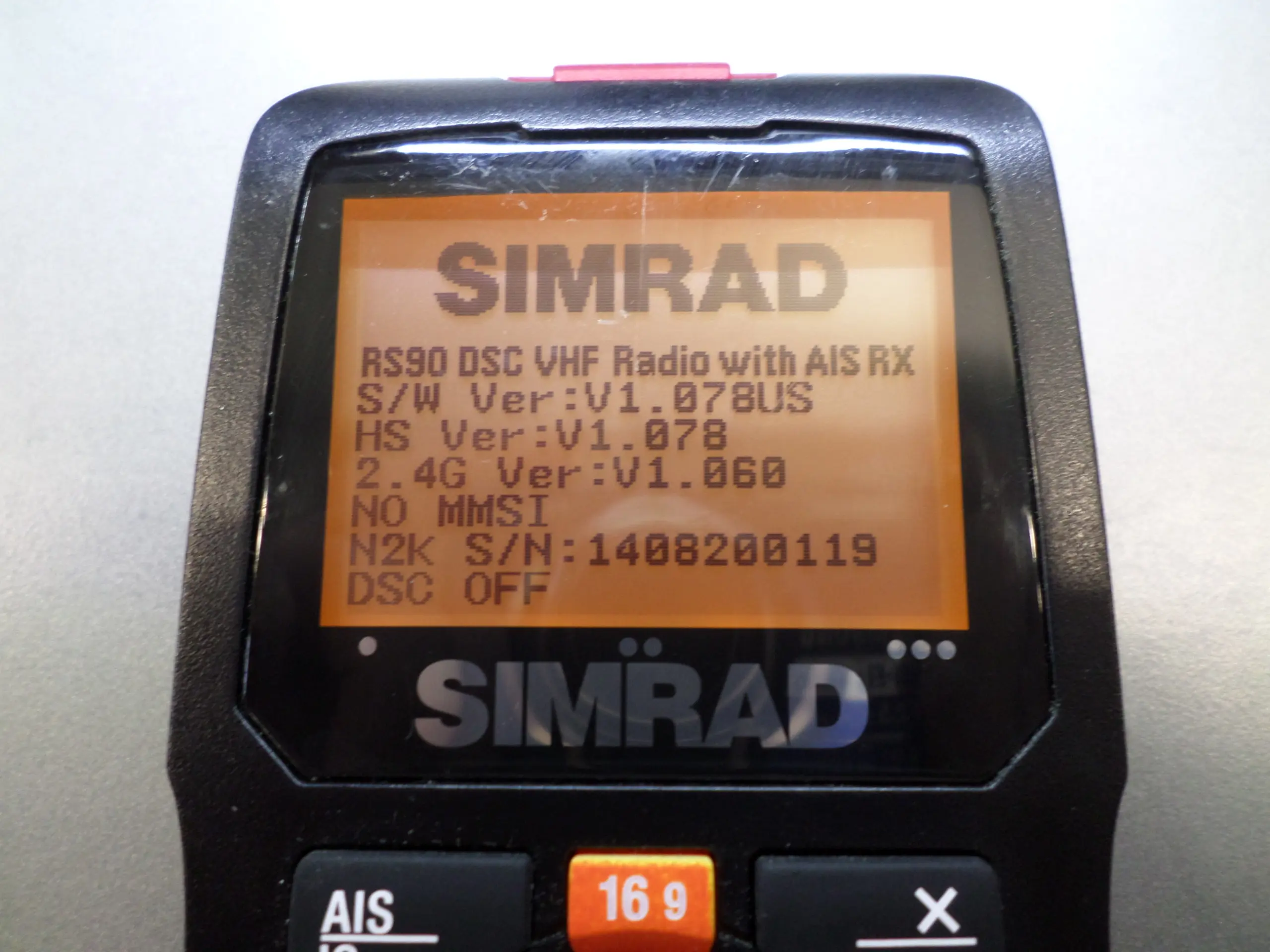 Simrad HS90 Handset with New Cable for RS90 Marine VHF - Max Marine ...