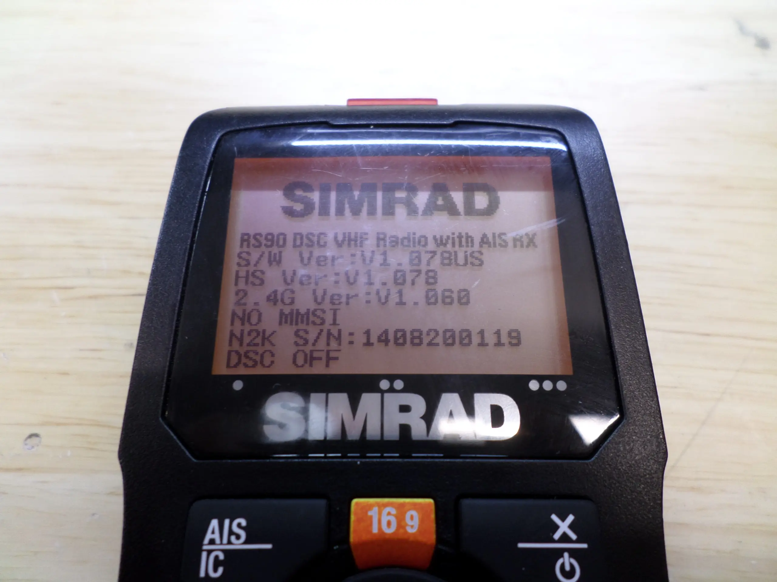 Simrad HS90 Handset w/ New Cable for RS90 Marine VHF - Max Marine Electronics