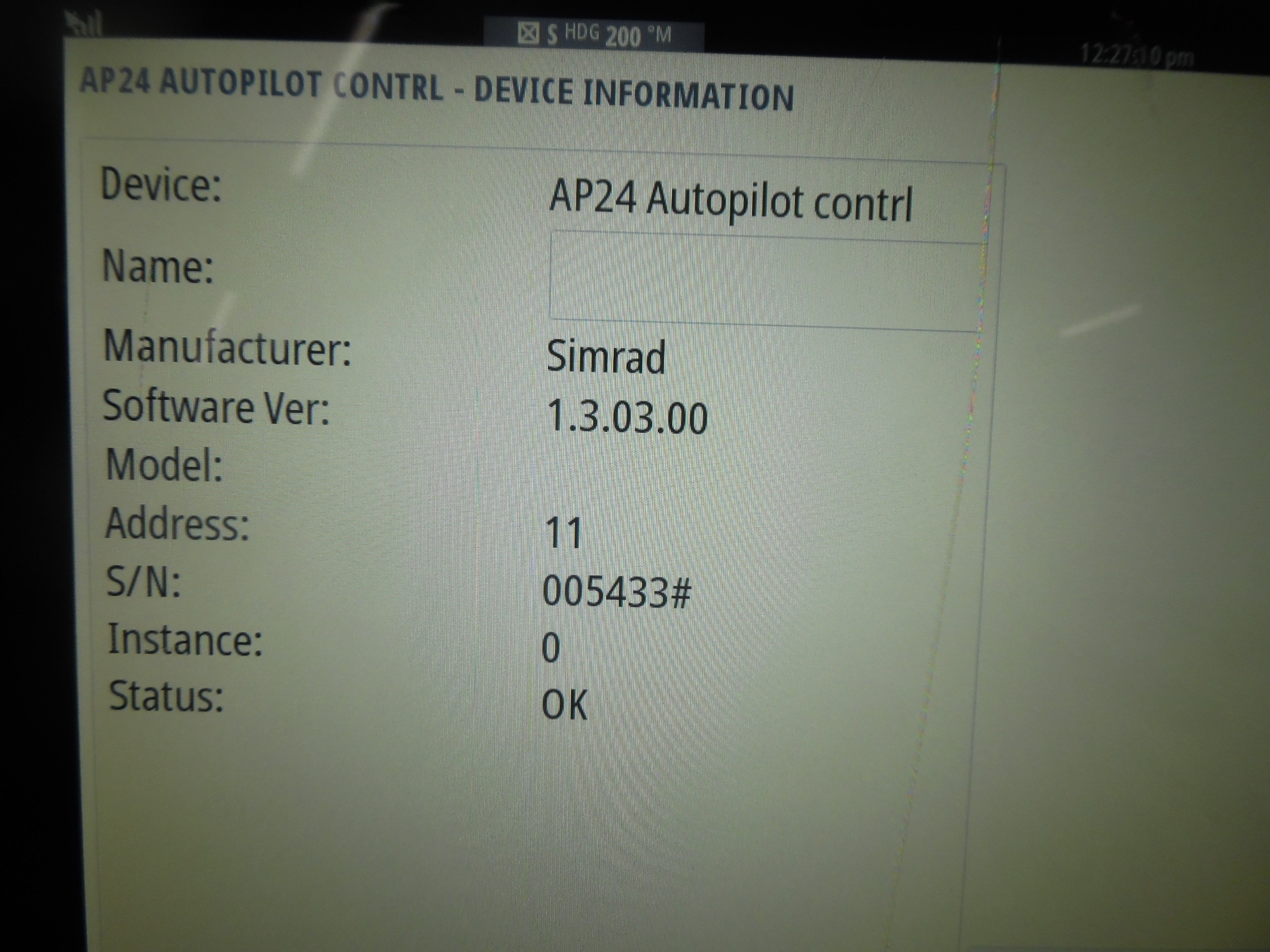 Simrad AP24 Autopilot Control Head Rebuilt LCD - Max Marine Electronics