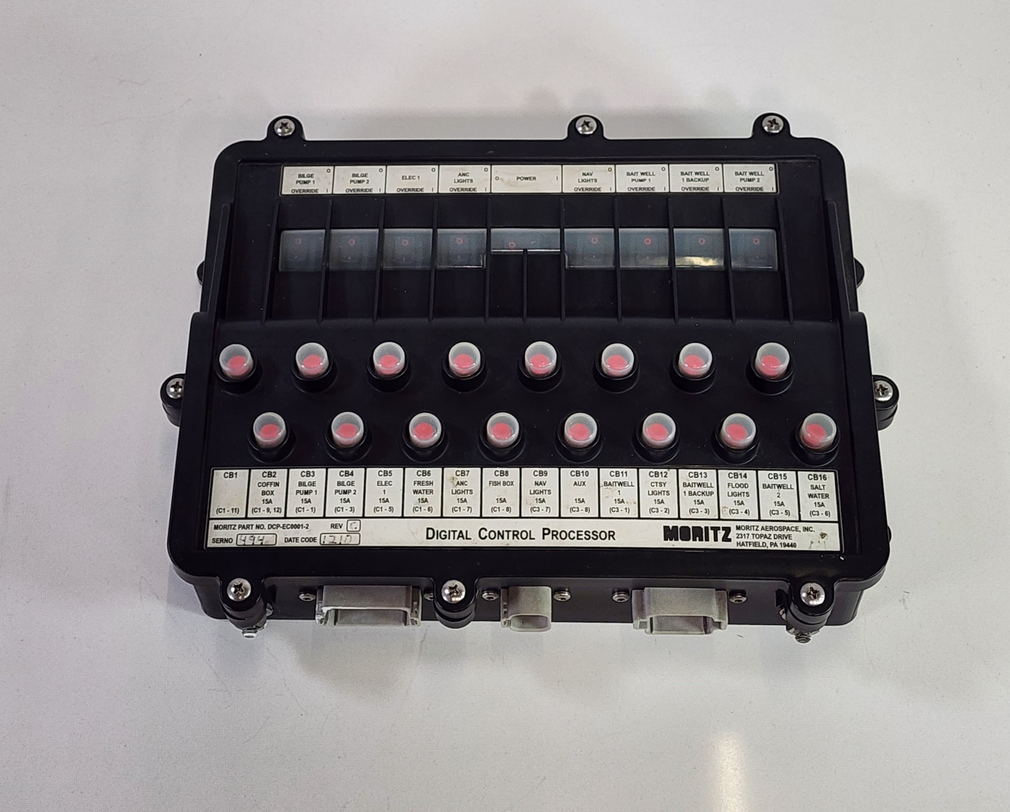 Moritz DCP-EC0001-2 Digital Control Processor/Switch Panel with Keypad ...