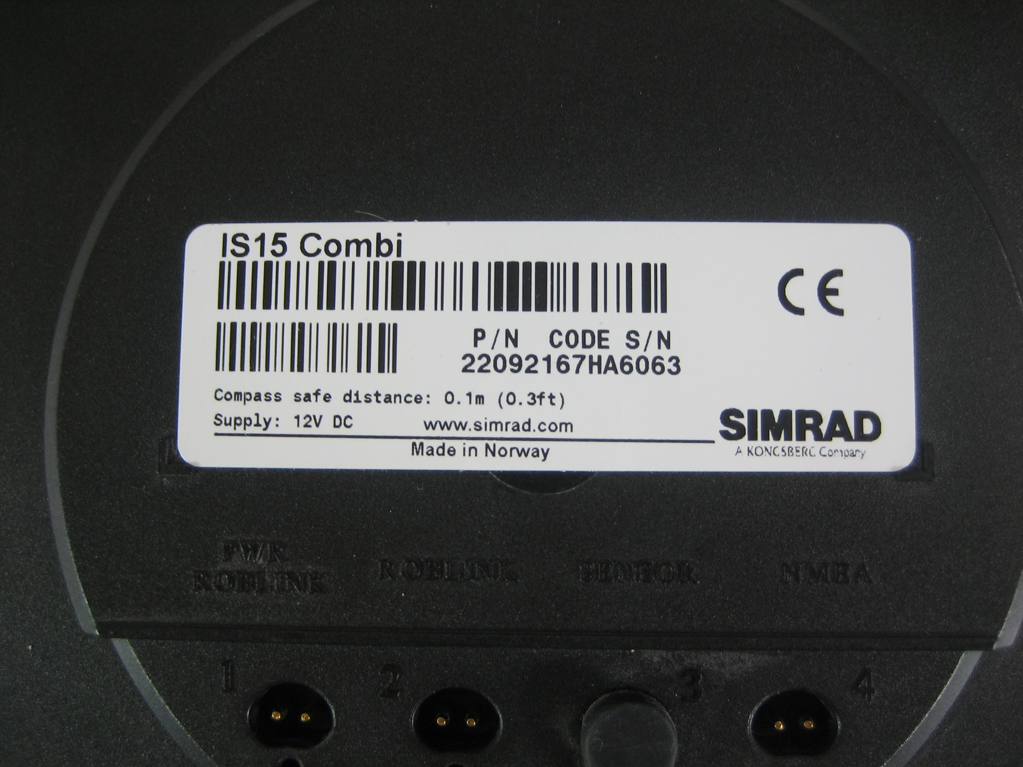 Simrad IS15 Combi Instrument Display-22092167 - Max Marine Electronics