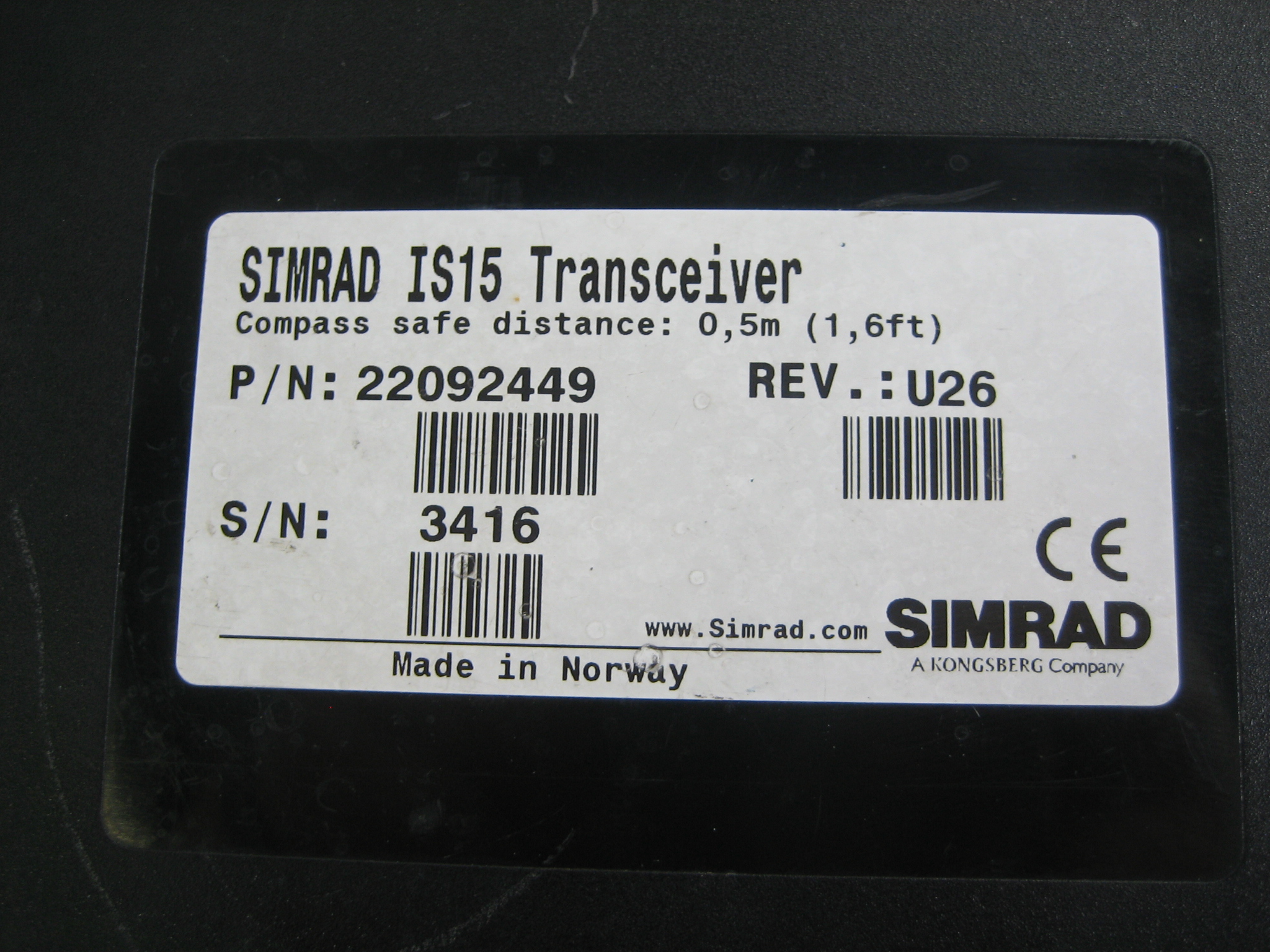 Simrad/IS15 Transceiver-22092449/Tested/Working/90-Day Warranty - Max ...