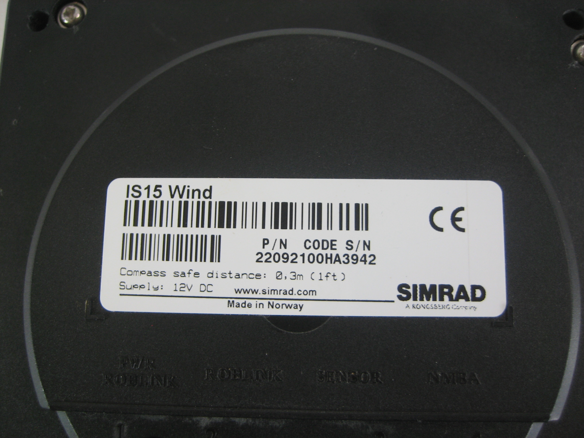 Simrad/IS15 Wind Instrument Display-22092100 - Max Marine Electronics