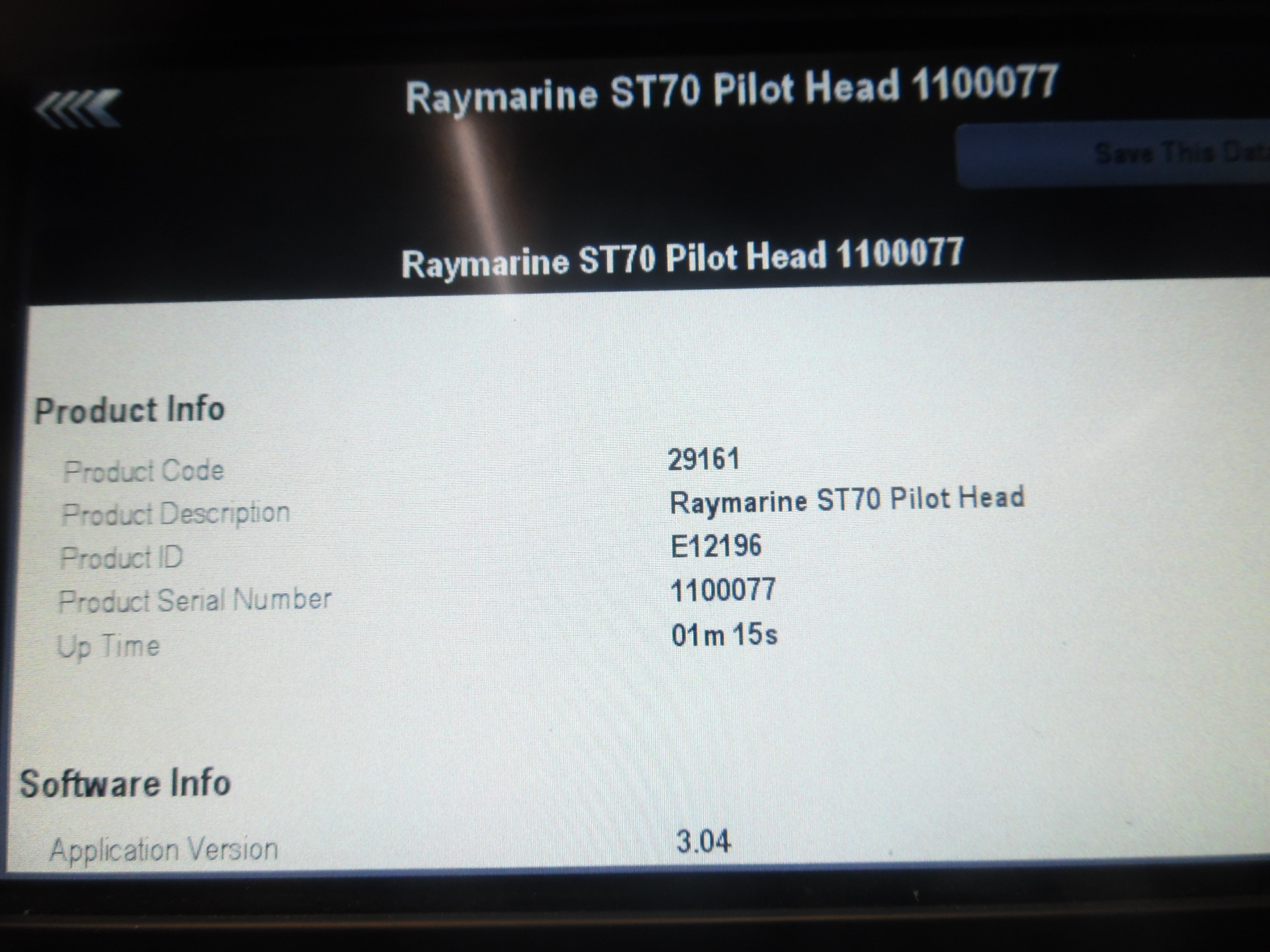 Raymarine/ST70 E12196 Marine Autopilot Control Head - Max Marine ...