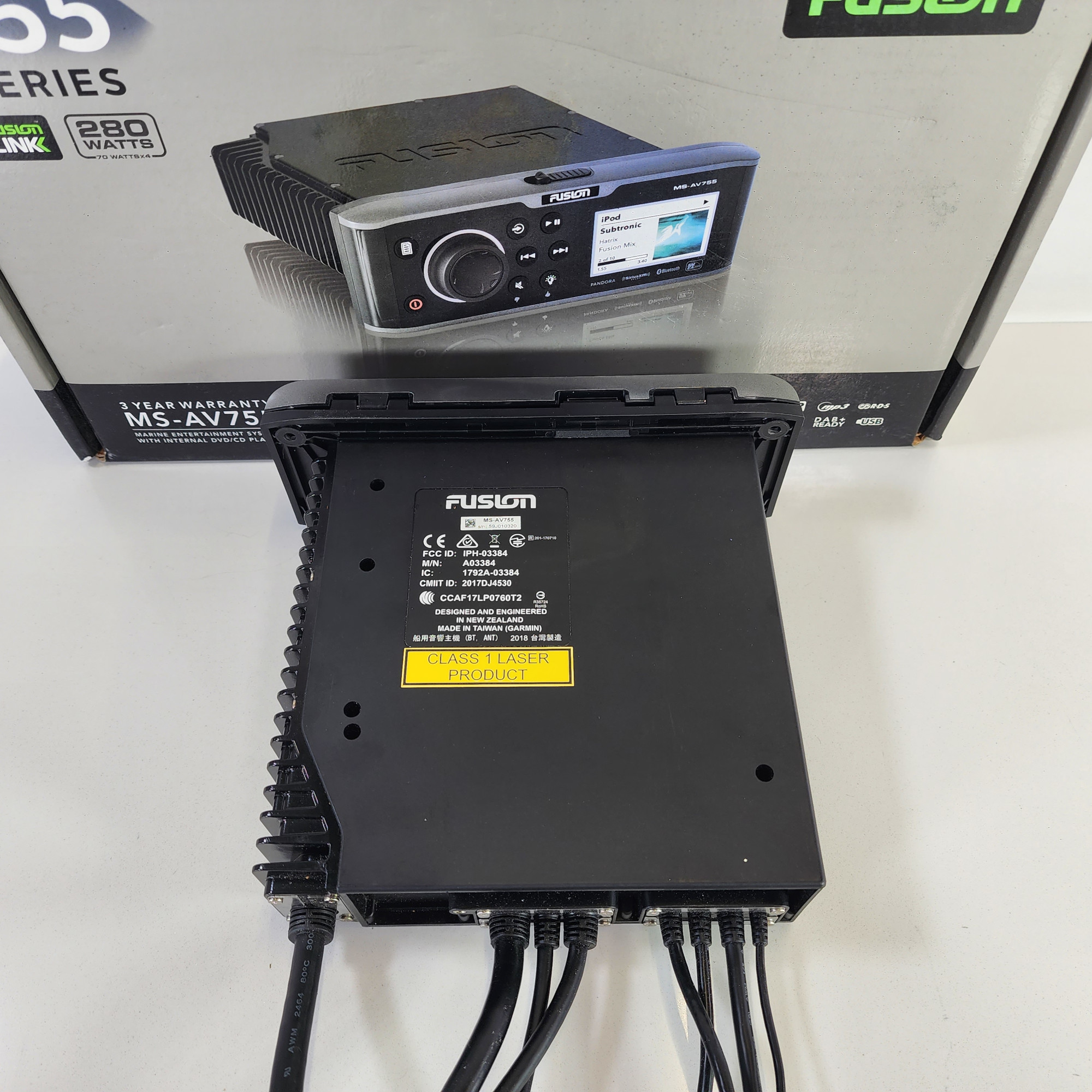 Fusion MS-AV755 AM/FM Stereo DVD/CD Player w/ BT and FusionLink ...