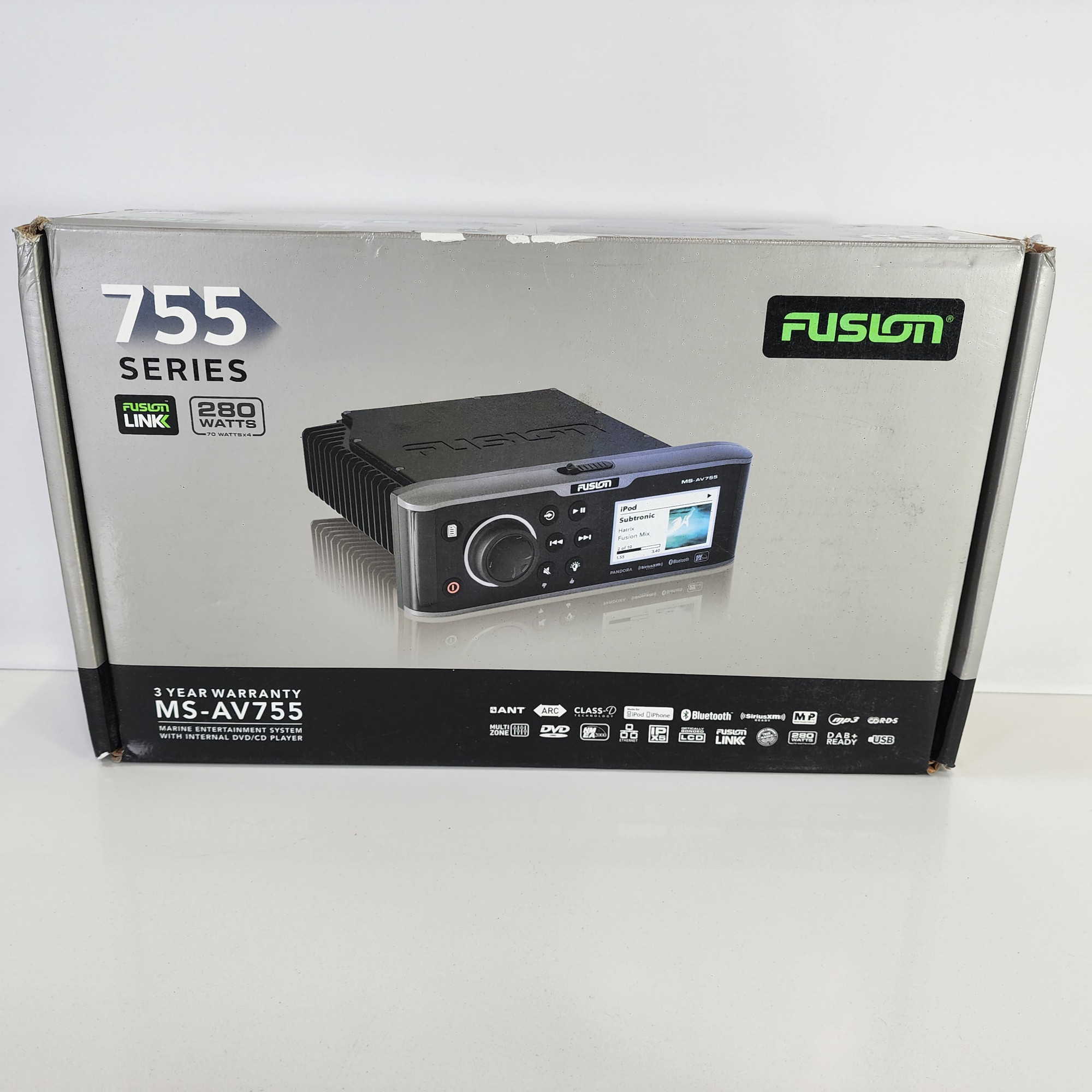 Fusion MS-AV755 AM/FM Stereo DVD/CD Player w/ BT and FusionLink ...