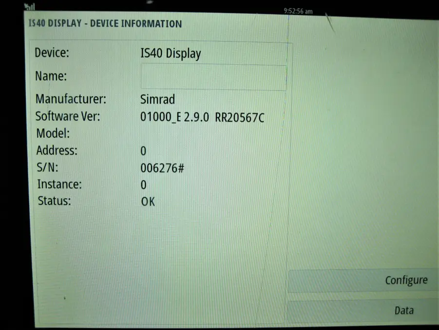 Simrad/Navico IS40 (B&G Triton) NMEA2000 Full Color Digital Instrument ...