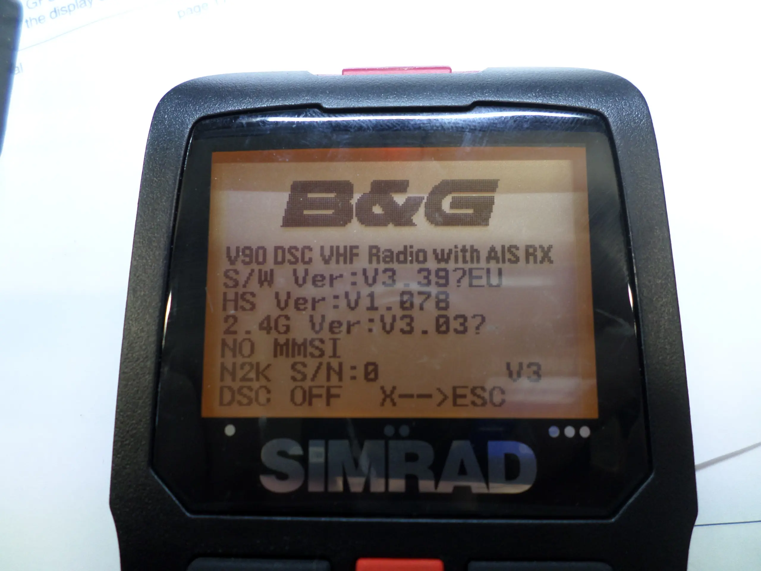 B and G V90 Black Box Marine VHF Radio with AIS Receiver Function - Int ...