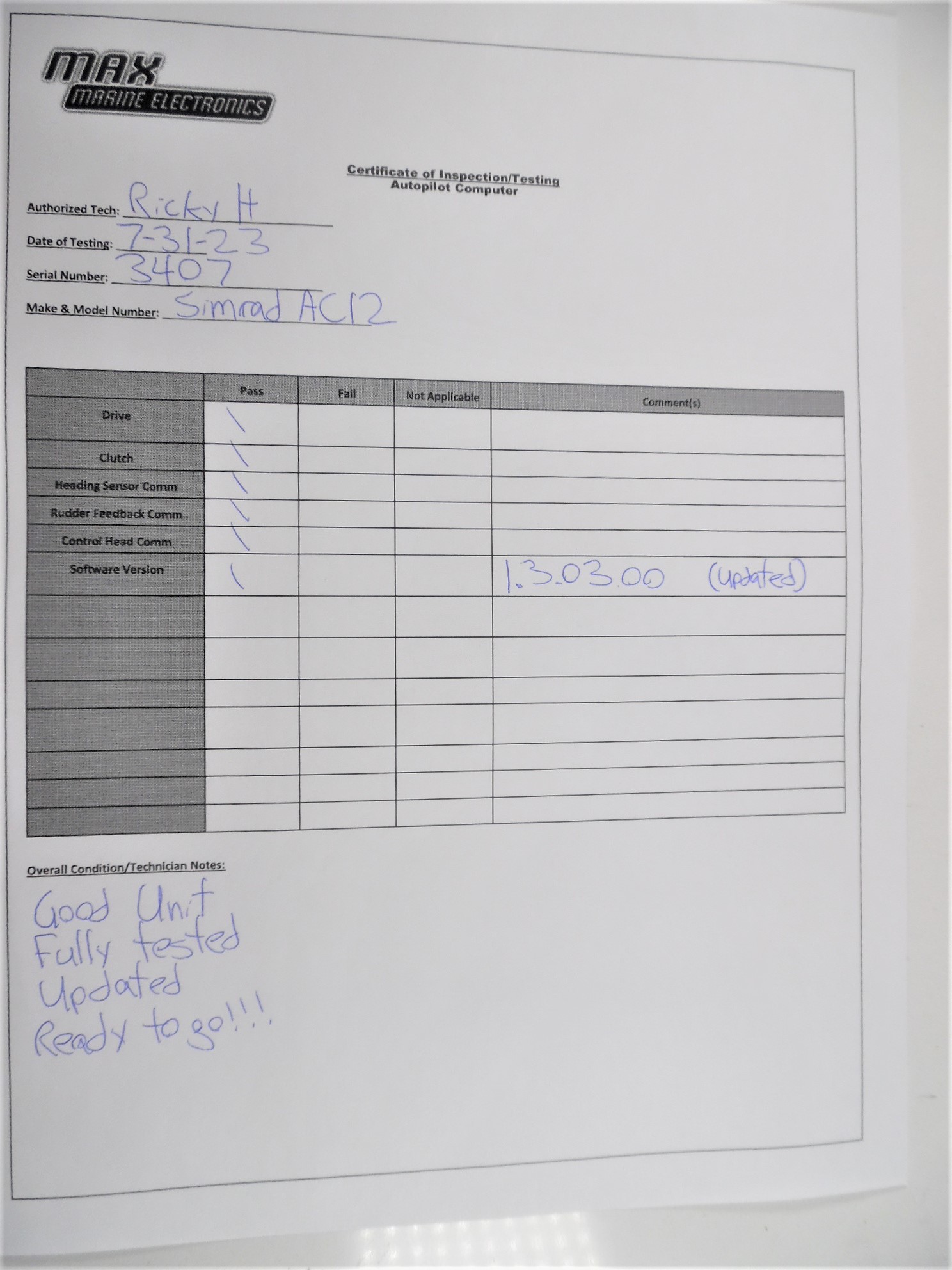 Simrad AC12 Autopilot Computer 22089841 For AP24 AP28 GOOD UPDATED ...