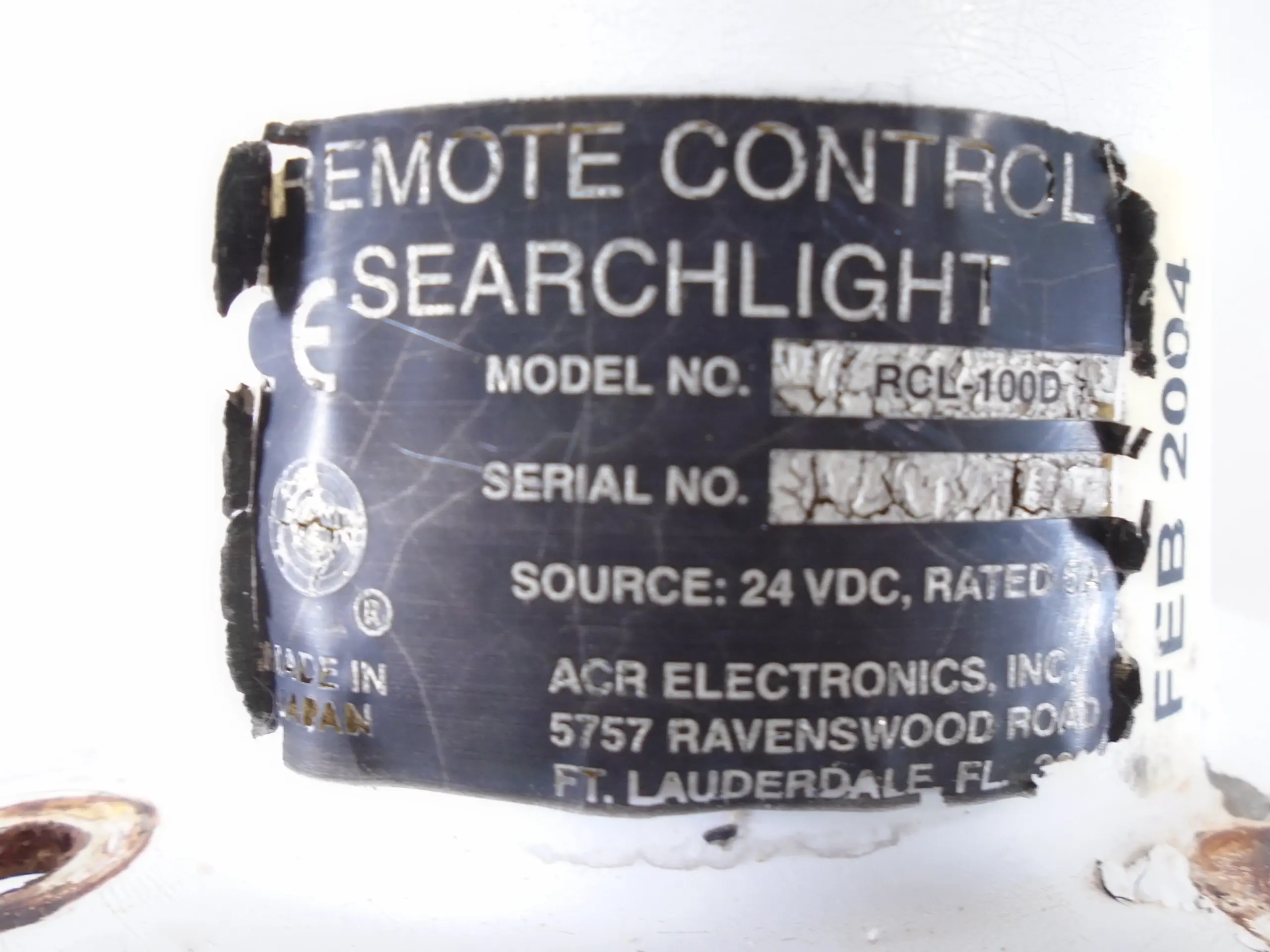 ACR RCL-100D Remote Control Search Light TESTED GOOD -24 volt- Max ...