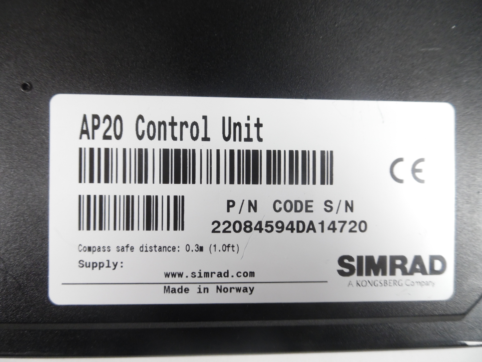 Simrad AP20 Autopilot Control Head-22084594 - Max Marine Electronics