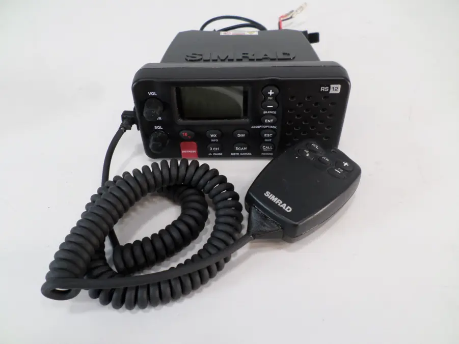 Simrad RS12 Marine DSC VHF w/ Rebuilt Mic Cable - BENCH TESTED - Max ...