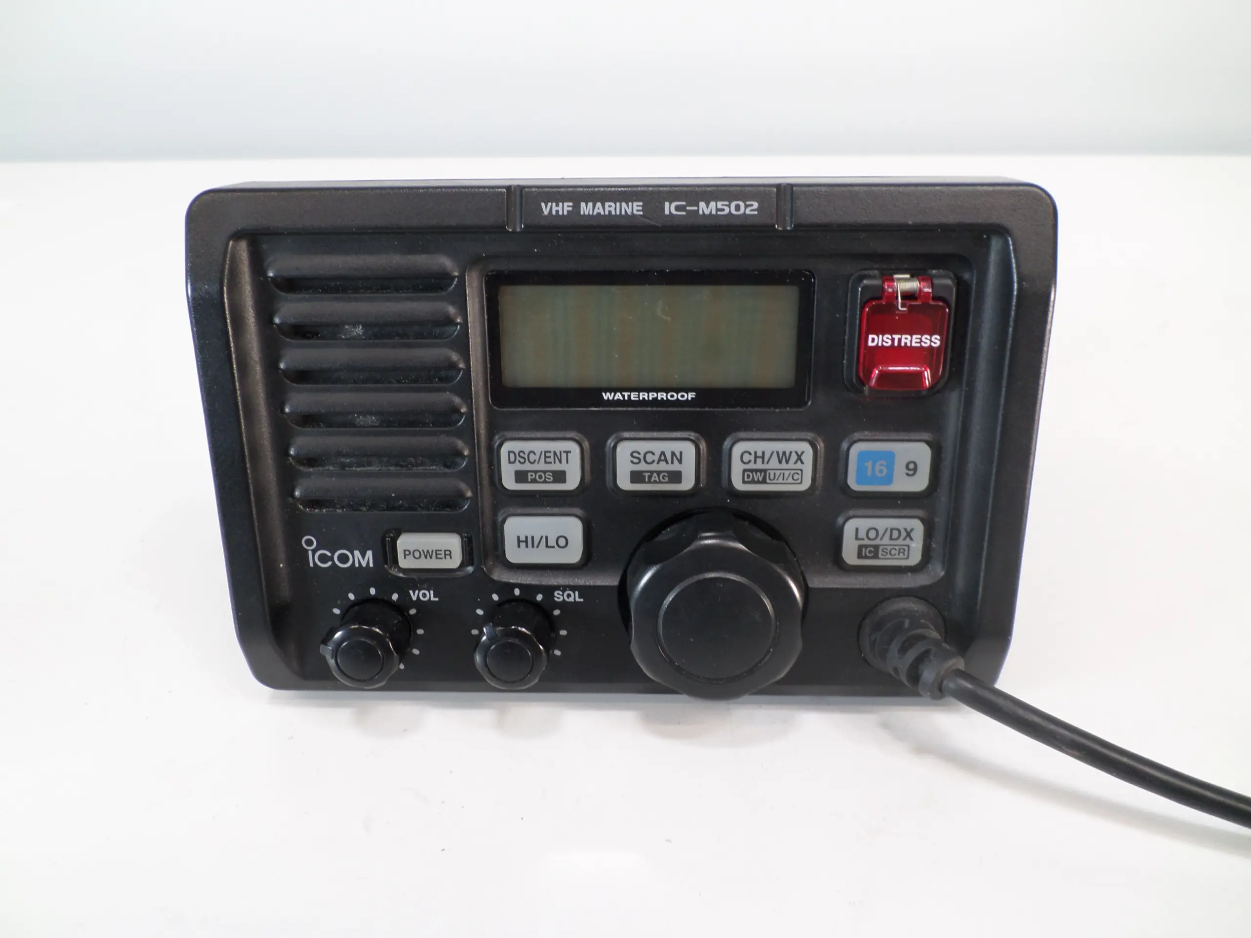 Icom IC-M502 Marine Two-Way VHF Radio w/ Attached HM-144 Mic - Max ...