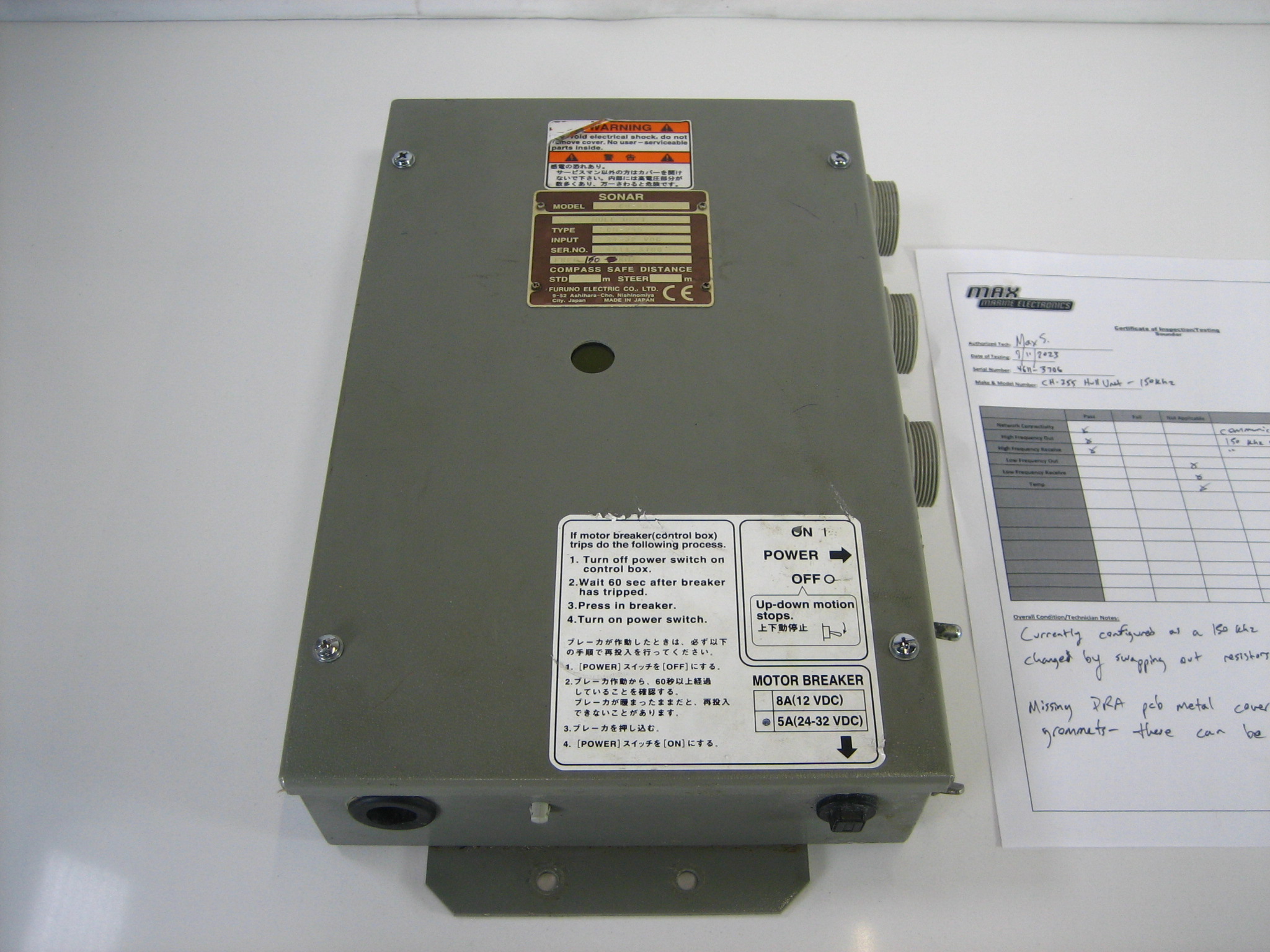 Furuno CH-254 006-564-470-00 Up/Down Control Box 150khz for CH-250 ...