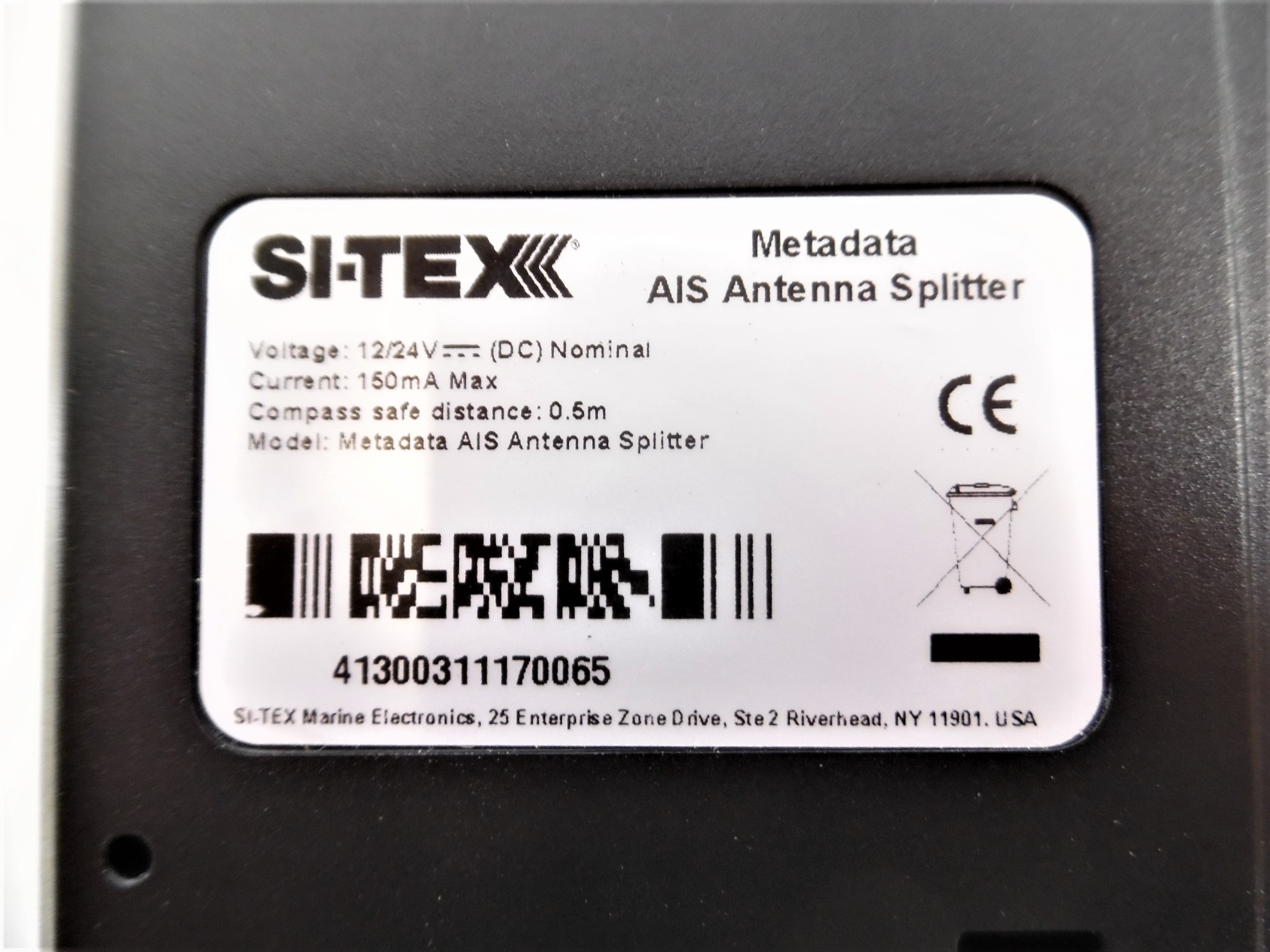SI-TEX - NEW OPEN BOX - MDA-3 Metadata Zero Loss AIS Antenna Splitter F/ Class B AIS - Max ...