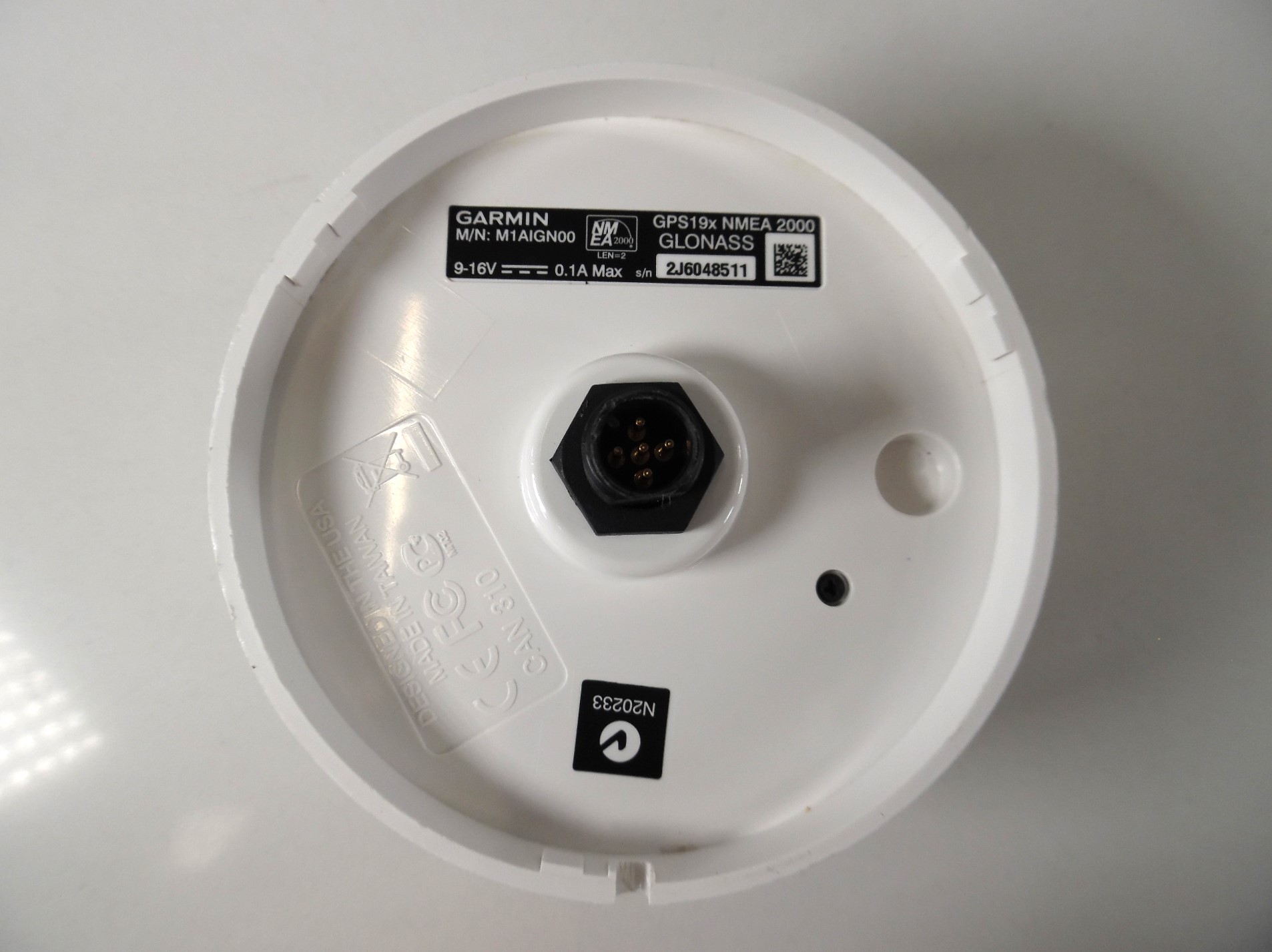 Garmin GPS-19X NMEA2000 GPS Antenna -TESTED Good- W /9.7 M Drop Cable ...