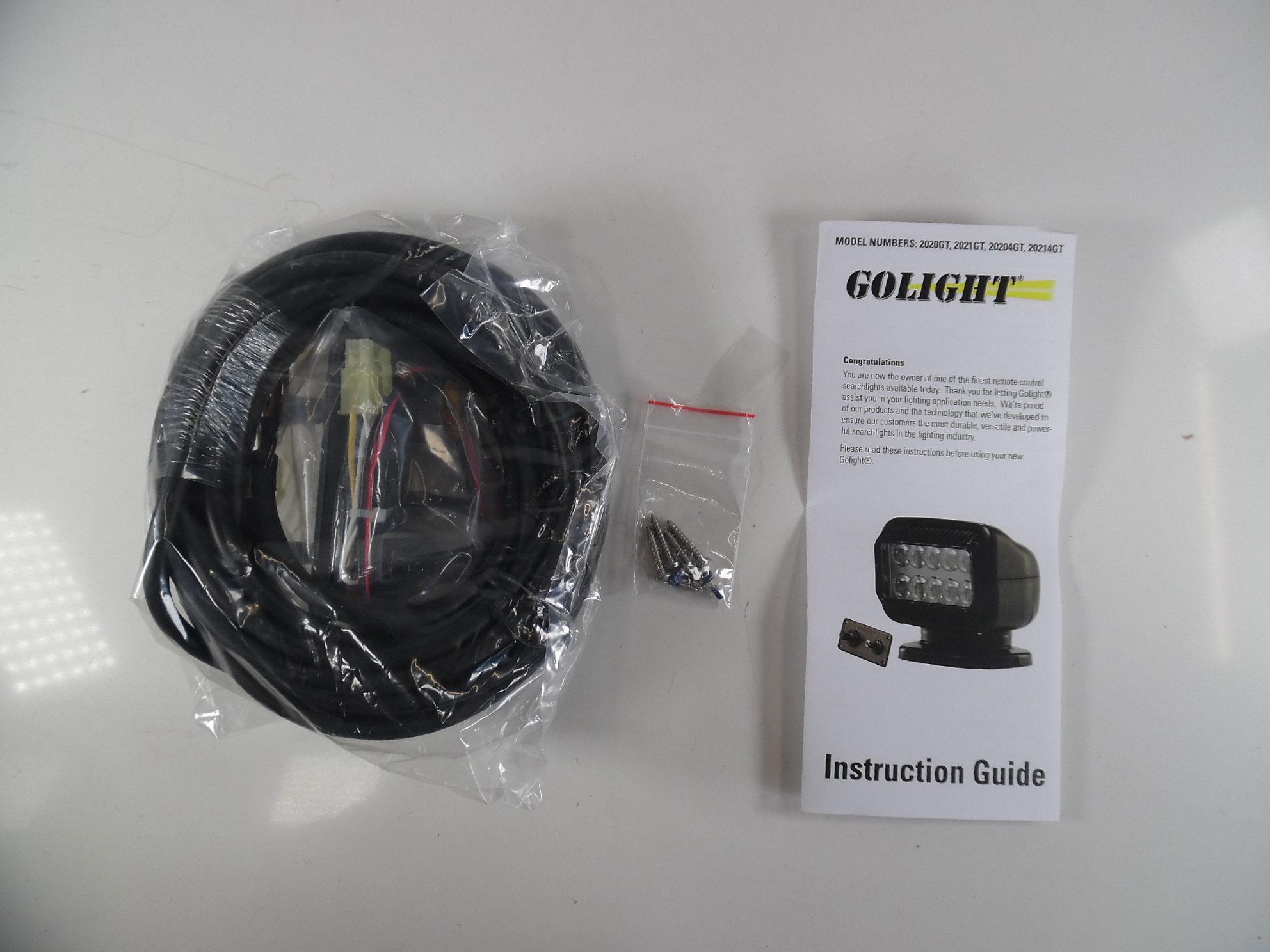 GoLight GT Series 20214 Black LED Spotlight w/ Hard-wired controller ...