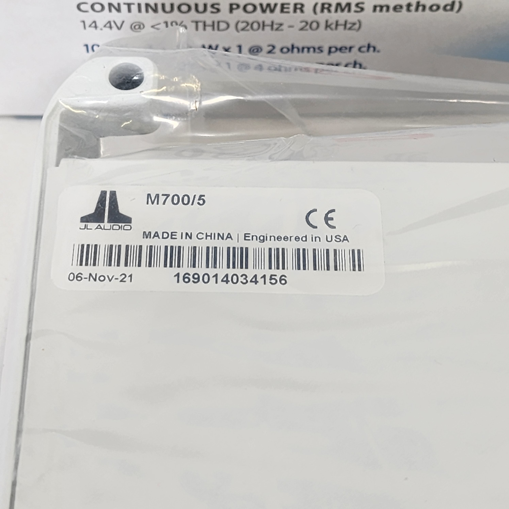 JL Audio M700/5 5-Ch Class D Marine System Amplifier 700W - New Open ...