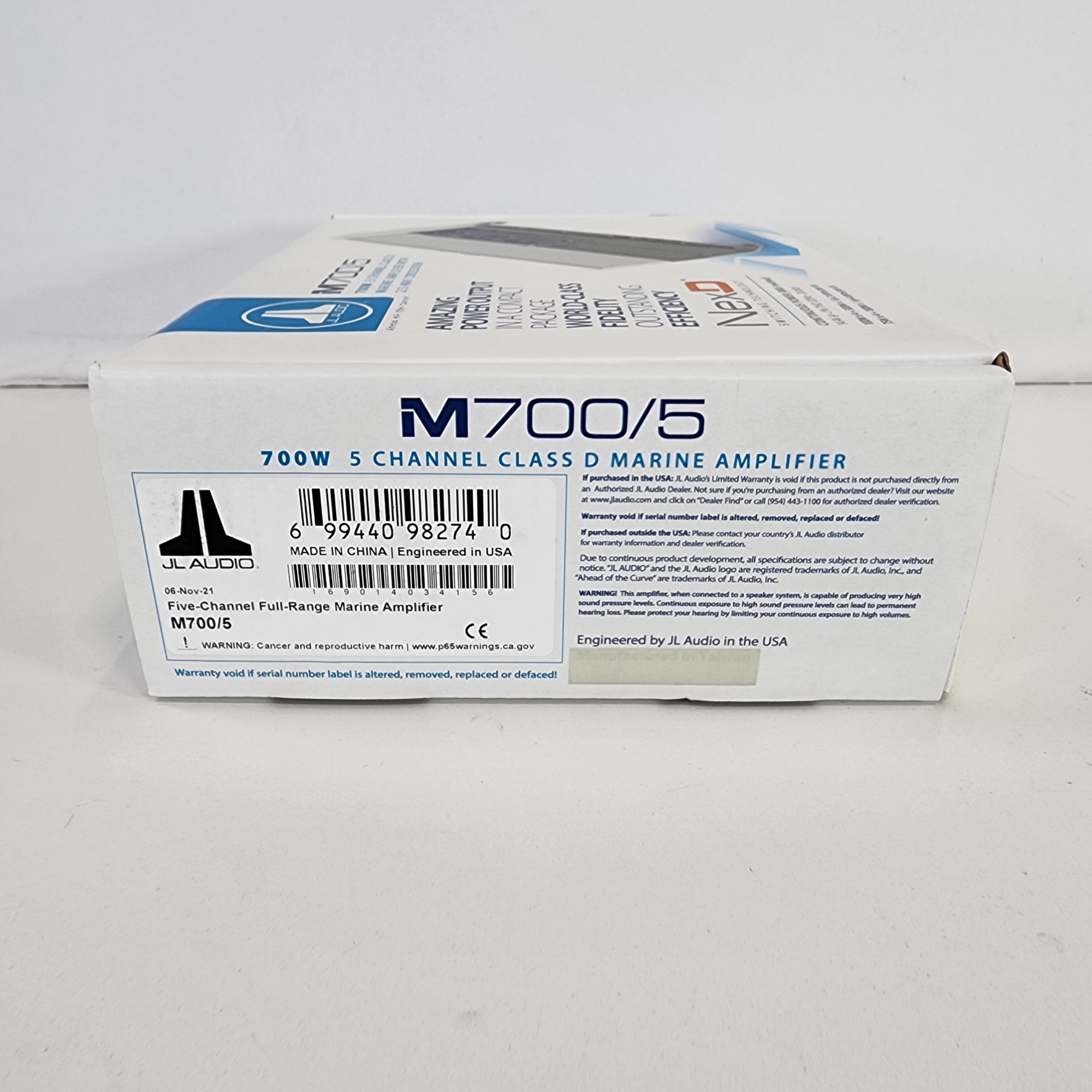 JL Audio M700/5 5-Ch Class D Marine System Amplifier 700W - New Open ...