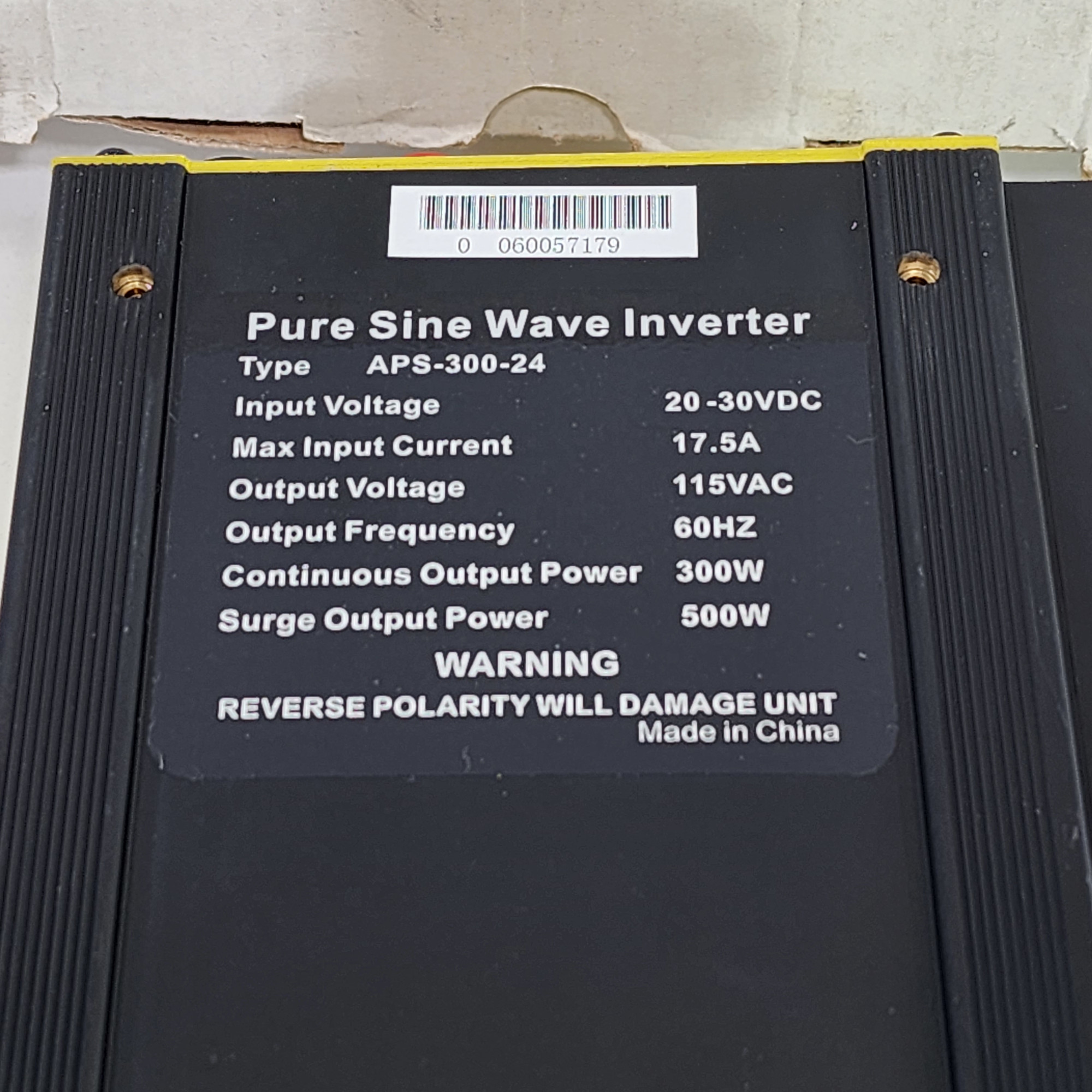 Powerbright APS300-24 300W 24V Pure Sine Marine Power Inverter - New Open Box - Max Marine ...