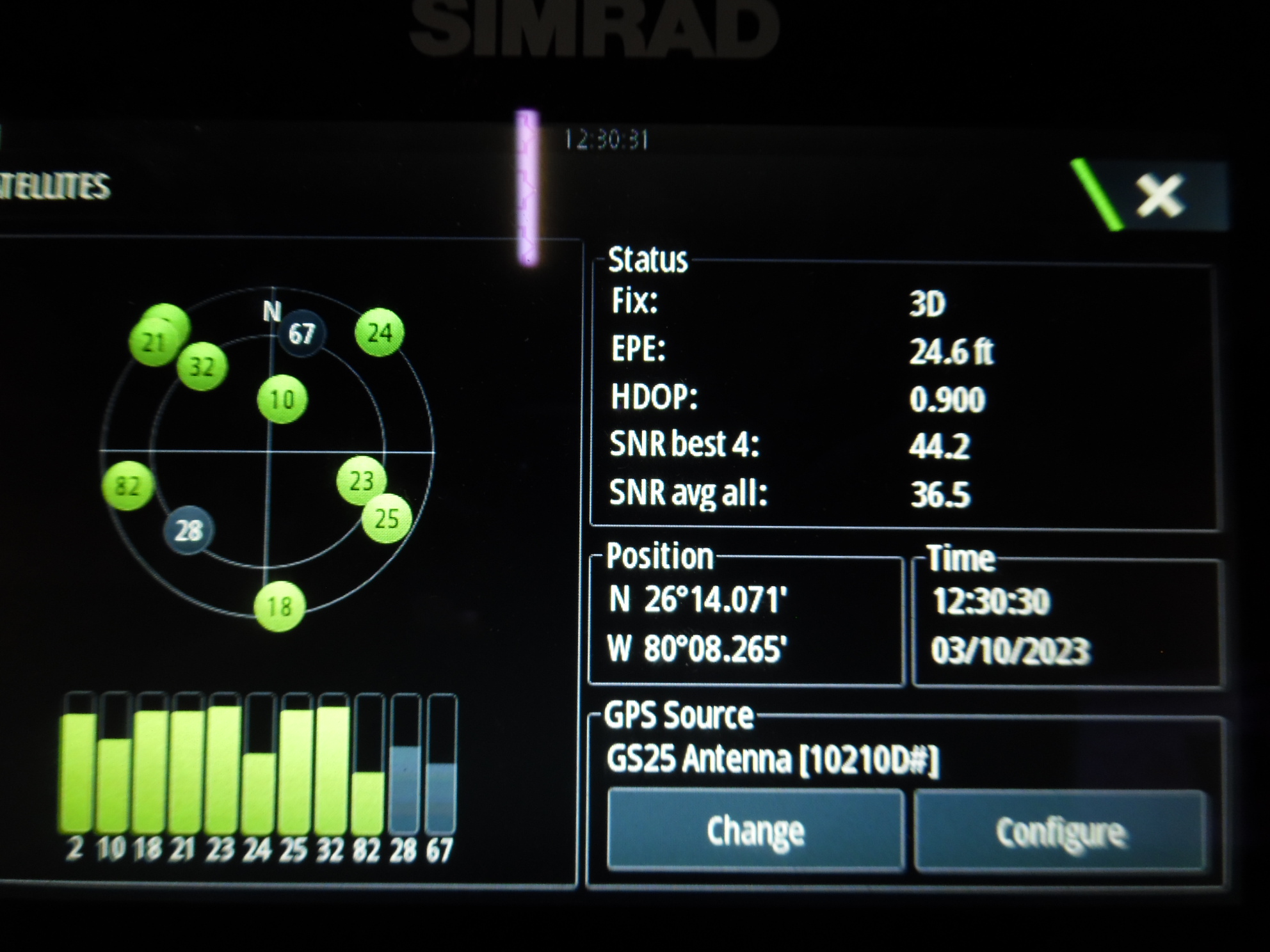 Simrad GS-25 GPS &Heading Sensor 000-11043-001 (Used) -Tested Good- Max ...