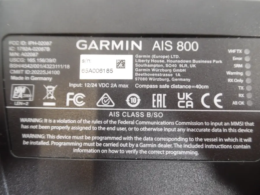 Garmin AIS 800 Blackbox Transceiver - NEW OPEN BOX - 010-02087-00 - Max ...