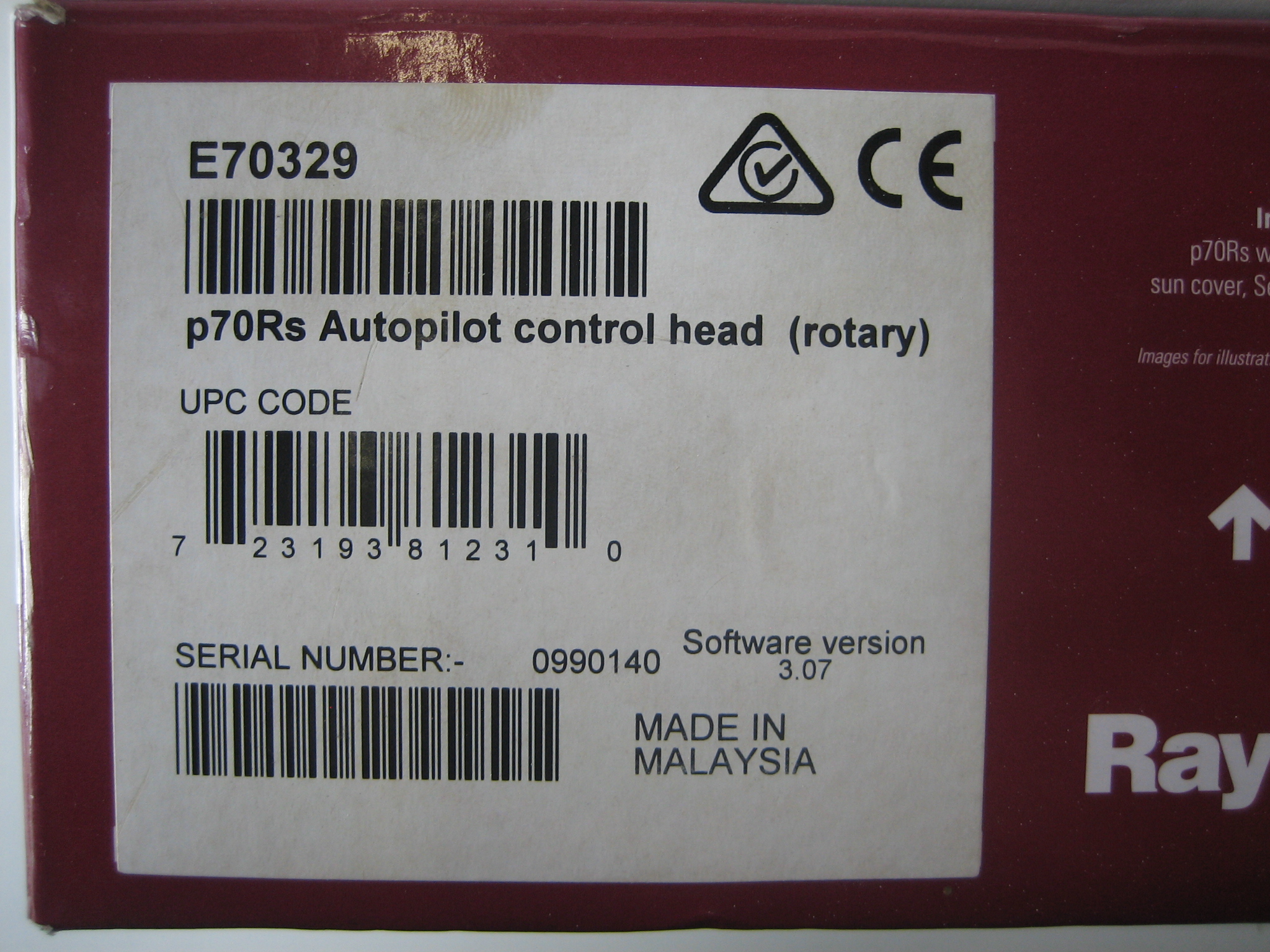 Raymarine/P70RS - Autopilot Control Head - E70329 - New Open Box - Max ...