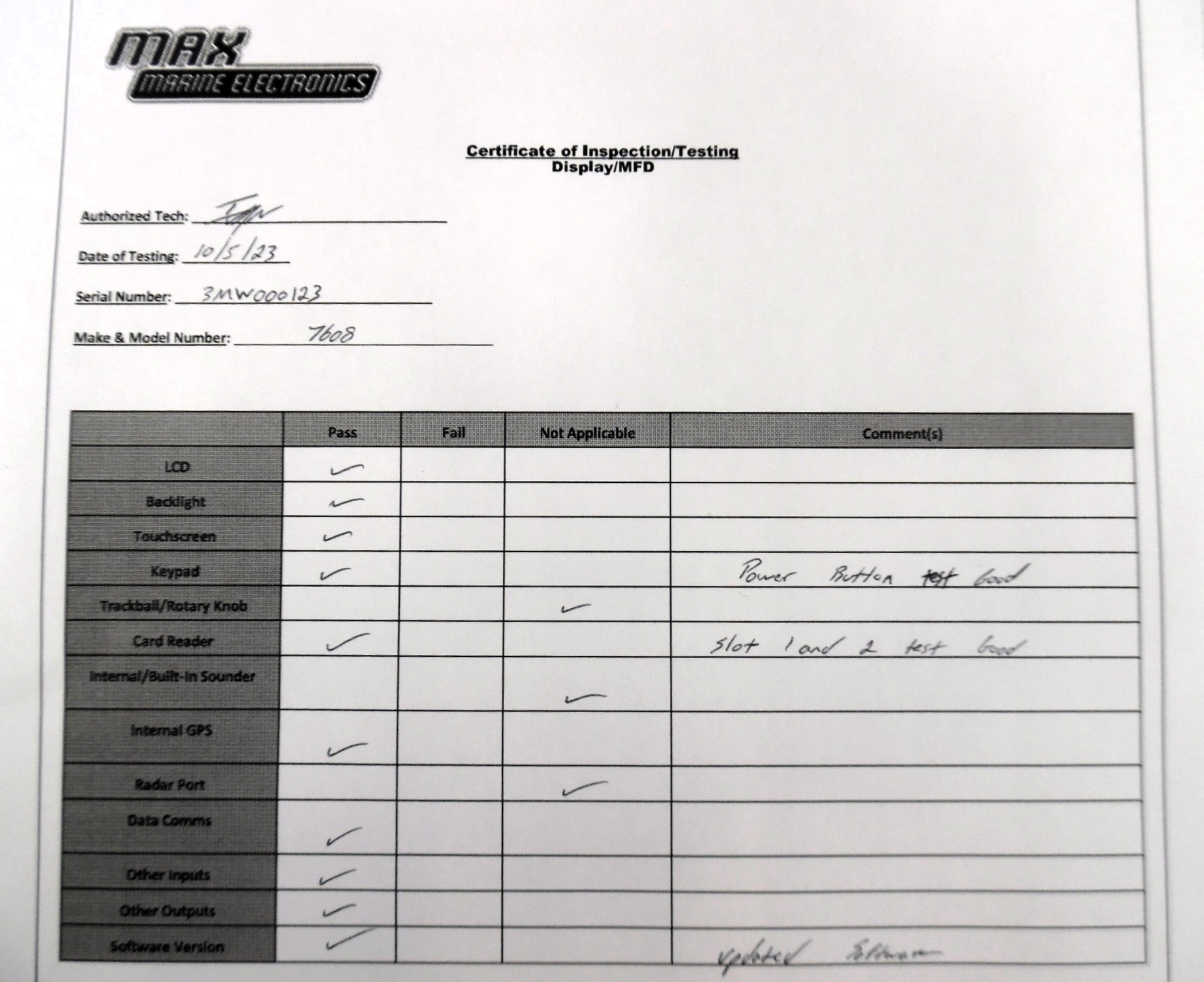 Garmin GPSmap 7608 W/ Suncover Tested Good! (90 Day Warr!) - Max Marine ...