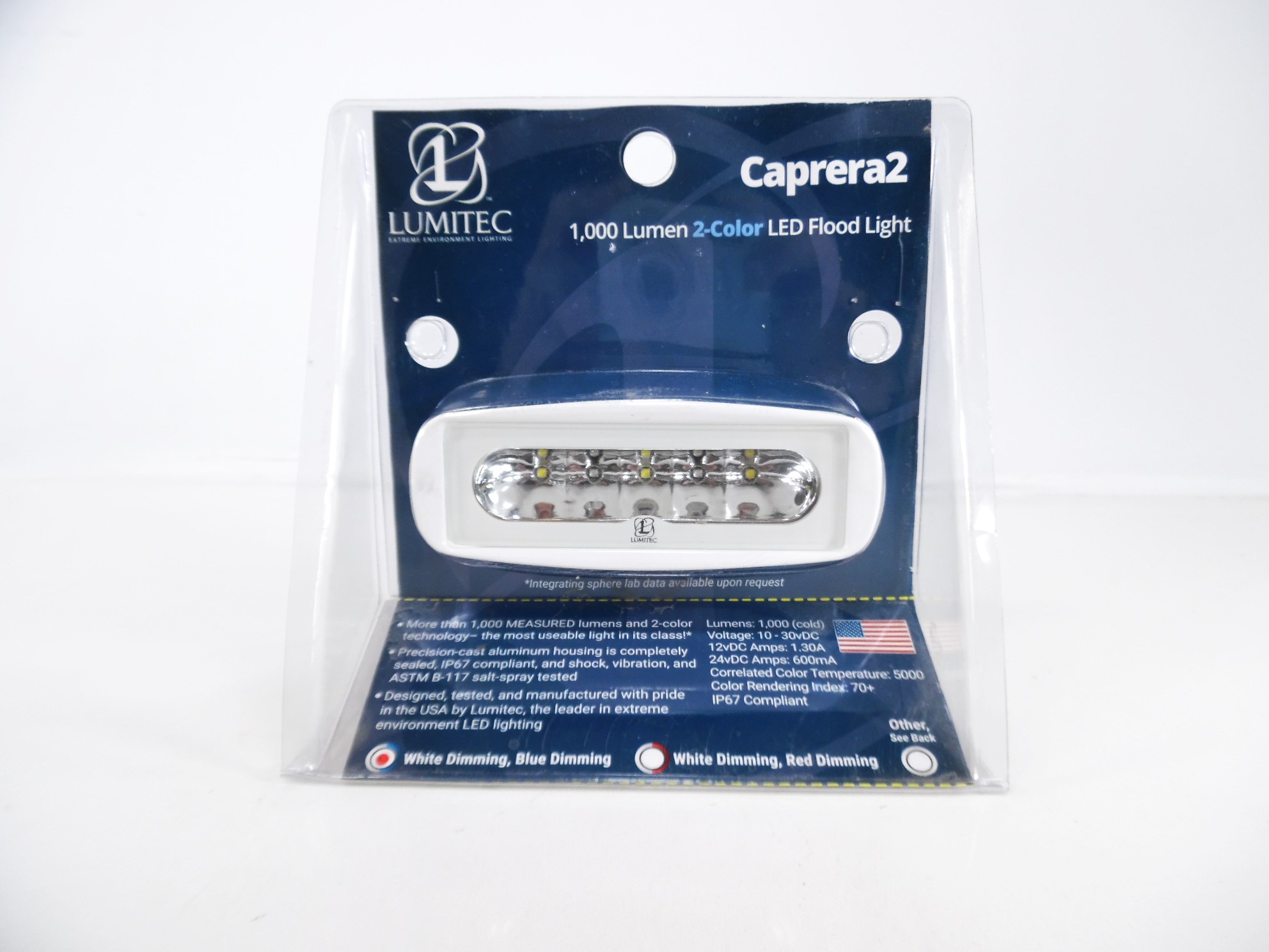 Lumitec Caprera 2~101102~Spreader Light~White/Blue *NEW OLD STOCK* - Max Marine Electronics