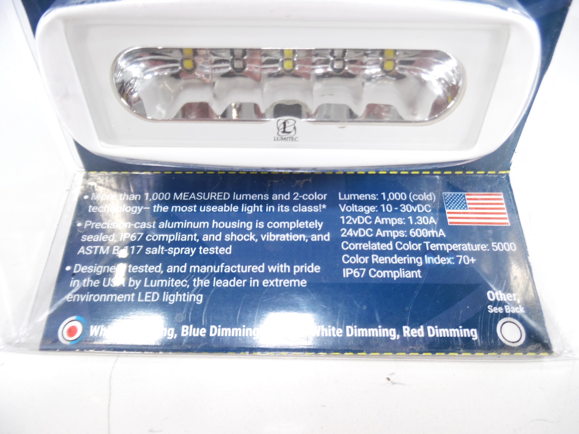 Lumitec Caprera 2~101102~Spreader Light~White/Blue *NEW OLD STOCK* - Max Marine Electronics