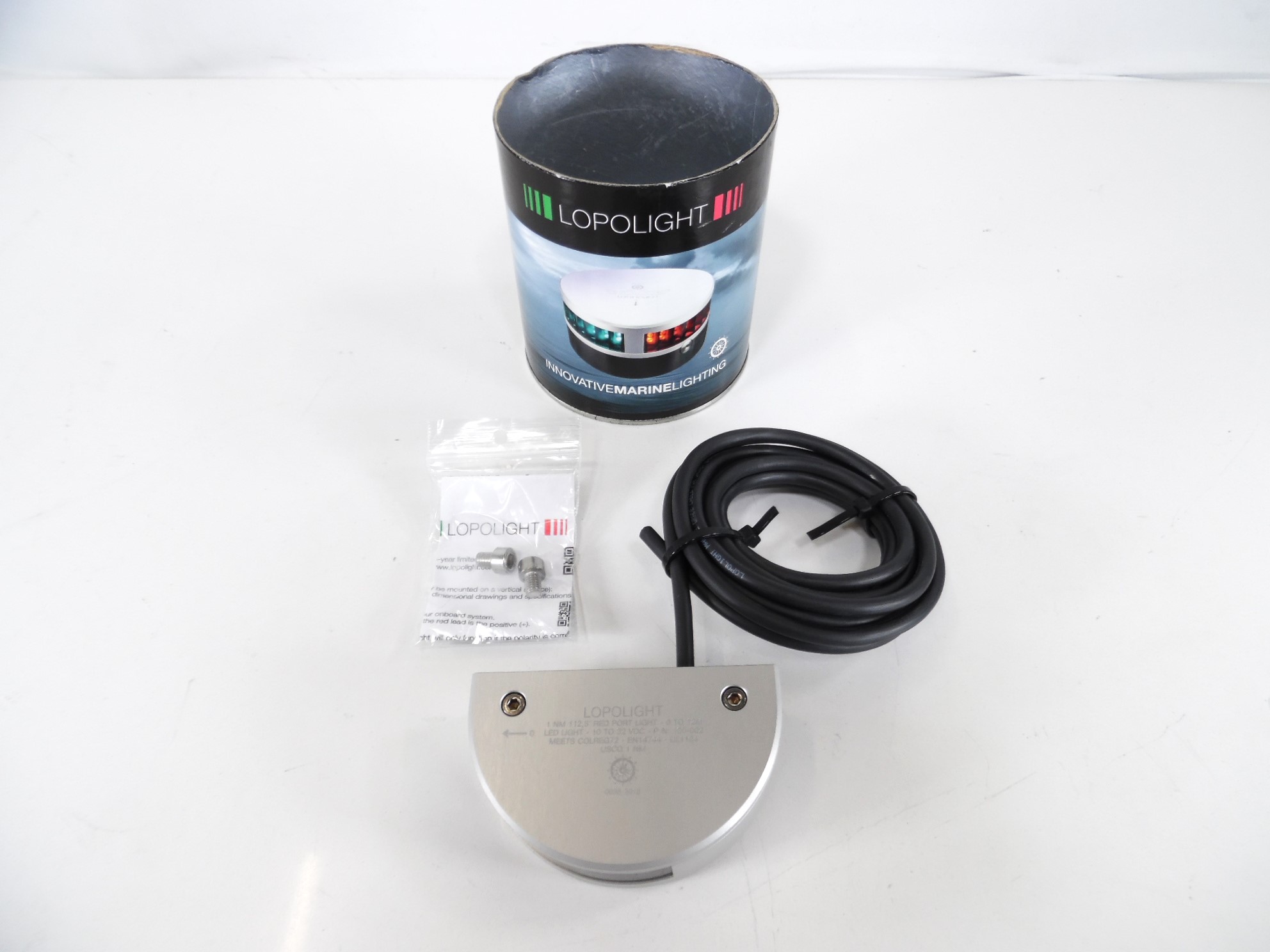 Lopolight 100-002 10-32VDC 1 NM 112.5° Red Port Light *NEW OPEN BOX ...